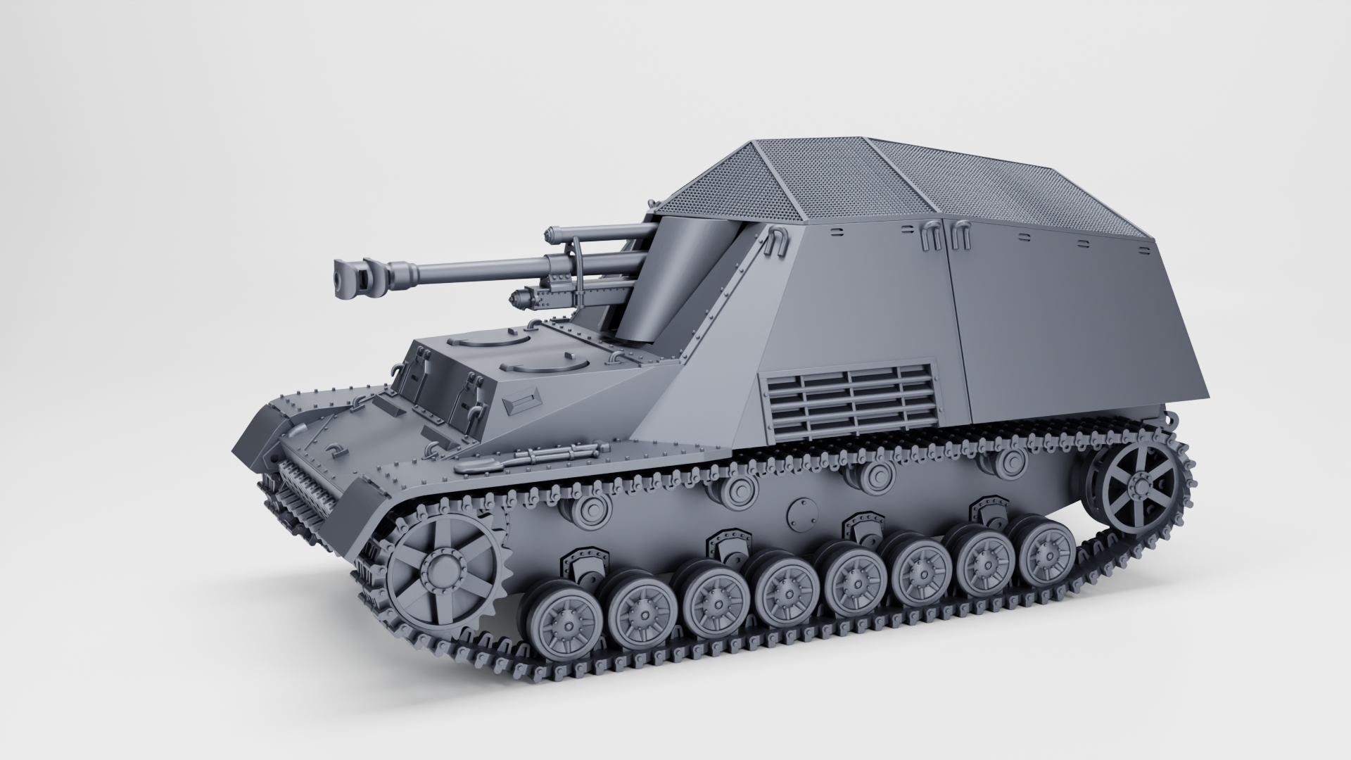 Hummel-Wespe 10.5 cm SPG + 3 Tankmen (Germany, WW2) by Wargame3D ...