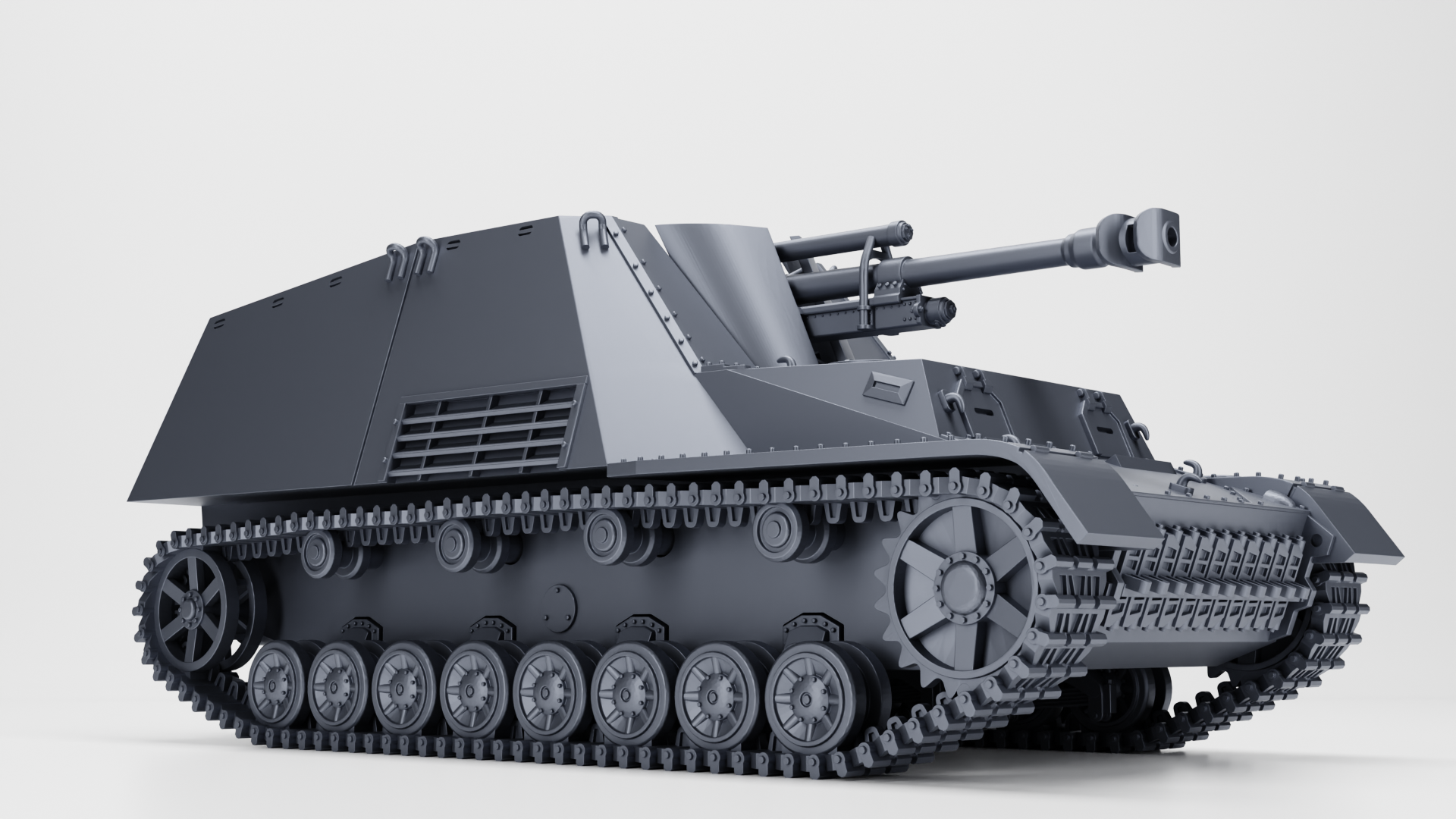 Hummel-Wespe 10.5 cm SPG + 3 Tankmen (Germany, WW2) by Wargame3D ...