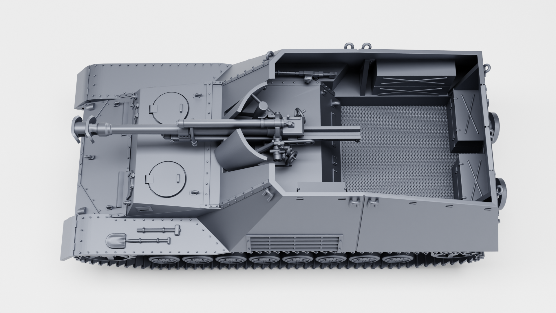Hummel-Wespe 10.5 cm SPG + 3 Tankmen (Germany, WW2) by Wargame3D ...