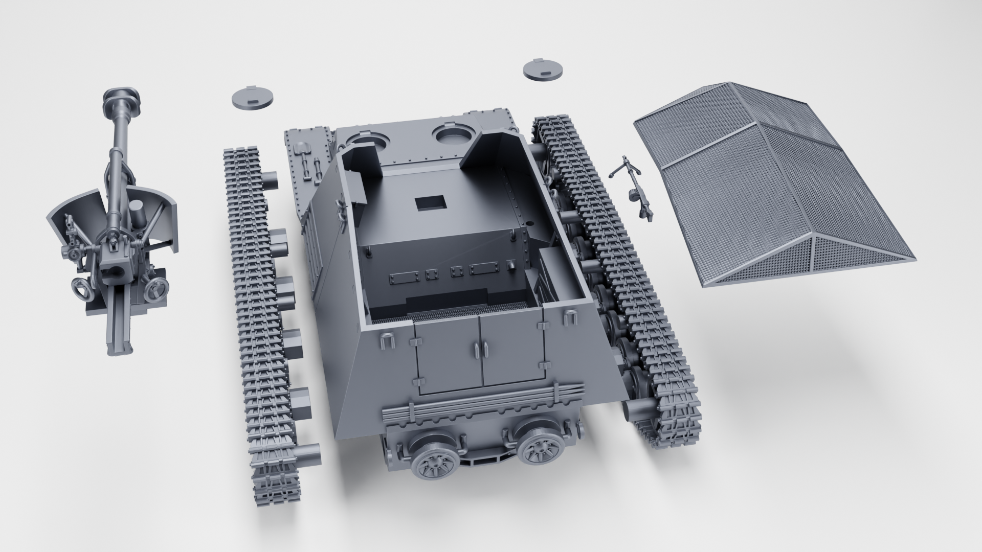 Hummel-Wespe 10.5 cm SPG + 3 Tankmen (Germany, WW2) by Wargame3D ...