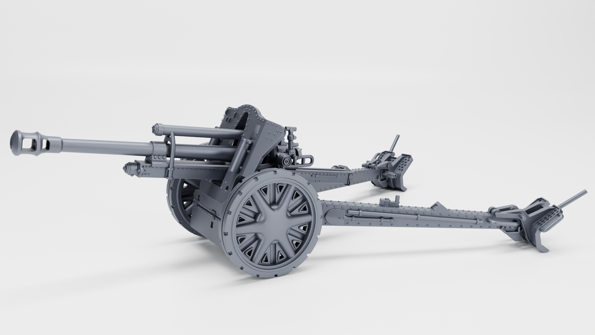 LeFh18 10.5cm light howitzer (Germany, WW2) by Wargame3D - Wargaming3D