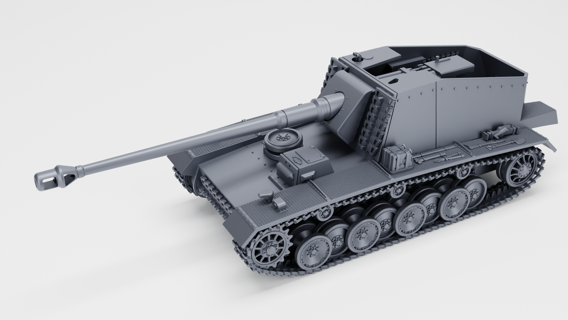 Sturer Emil - 12.8cm K L/61 (Sfl.) auf VK 30.01(H) (Germany, WW2) by ...