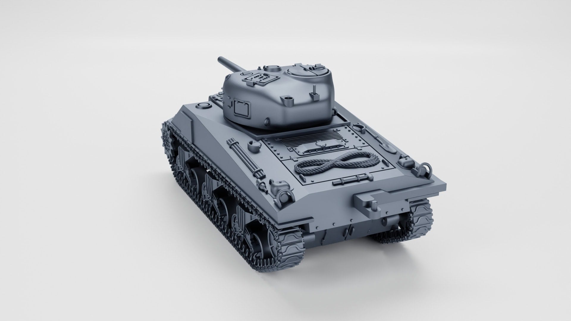 Sherman Crocodile M4A4 + Trailer (US, WW2) by Wargame3D - Wargaming3D