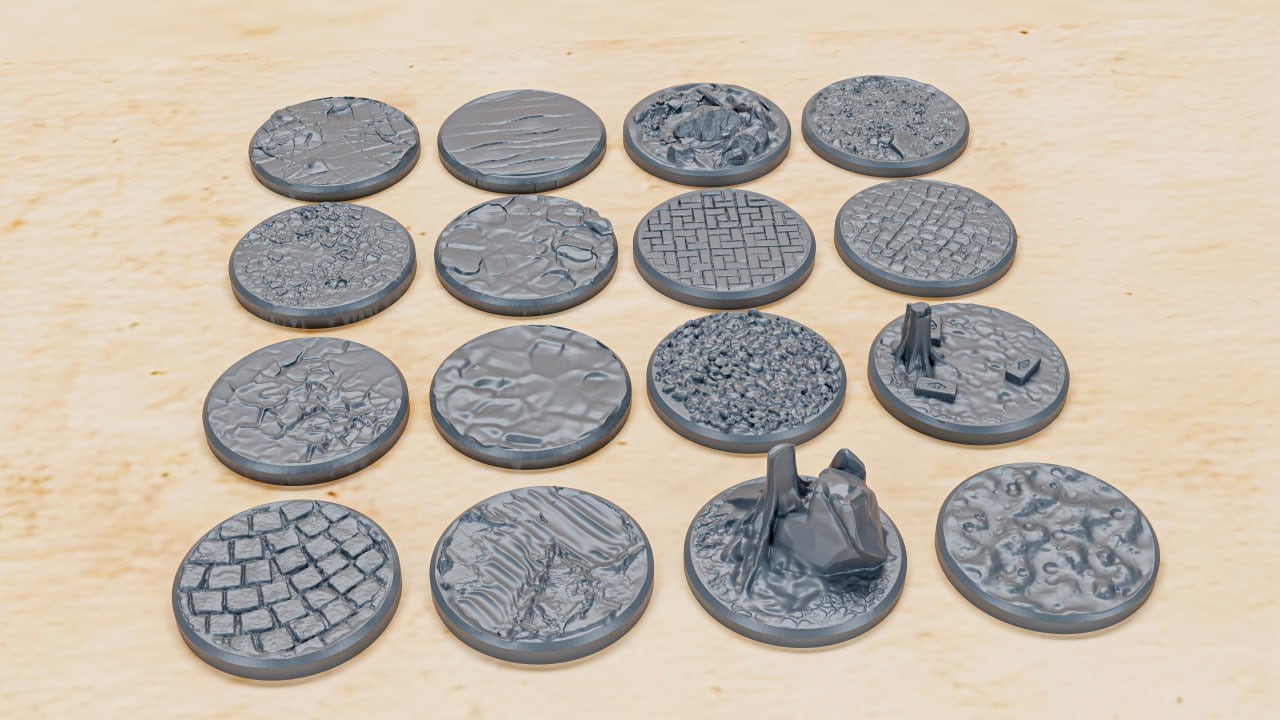 16 BASES for Bolt Action infantry (diameter 25mm) (scale 1:56) by ...