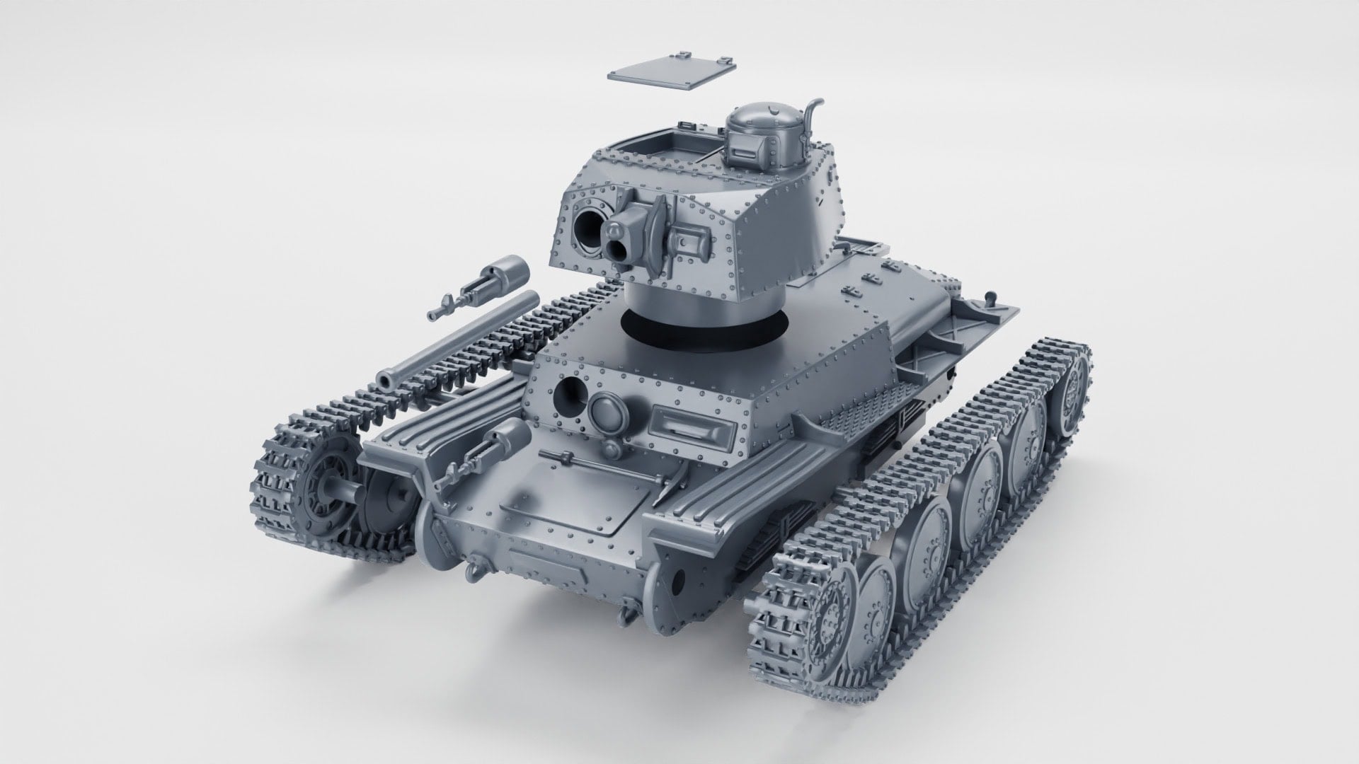 Light Tank CKD LT Vz.40 (Skoda) - 2 options (Czech, WW2) by Wargame3D ...