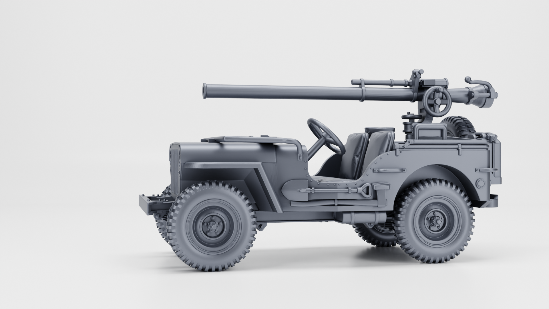 Jeep Willys anti-tank (US, WW2) by Wargame3D - Wargaming3D