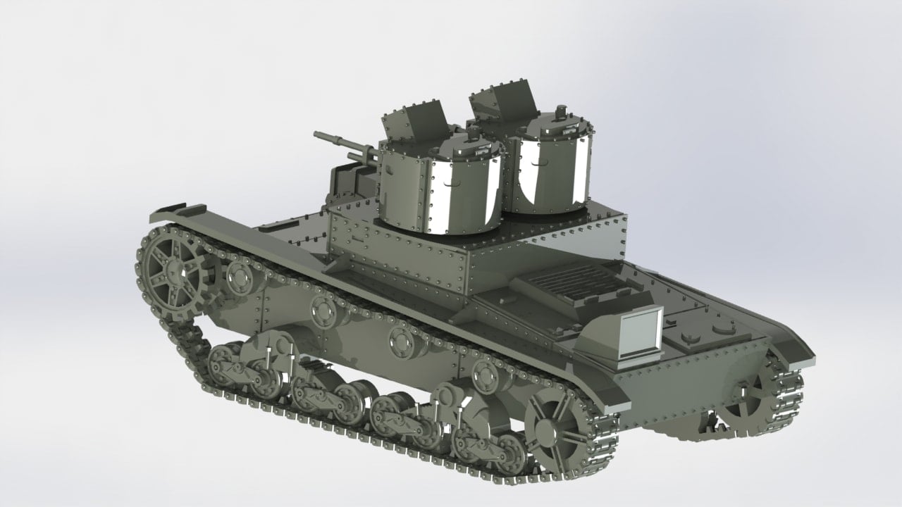 Vickers Mk.E type B (“Six-tonner”) (UK, WW2) by Wargame3D - Wargaming3D