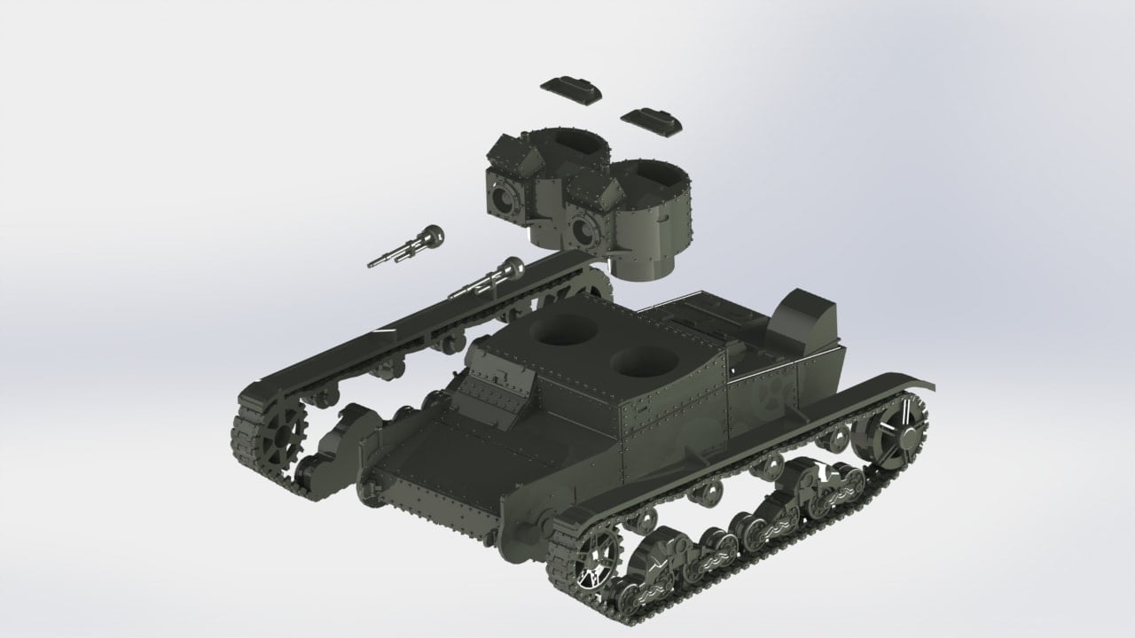 Vickers Mk.E type B (“Six-tonner”) (UK, WW2) by Wargame3D - Wargaming3D
