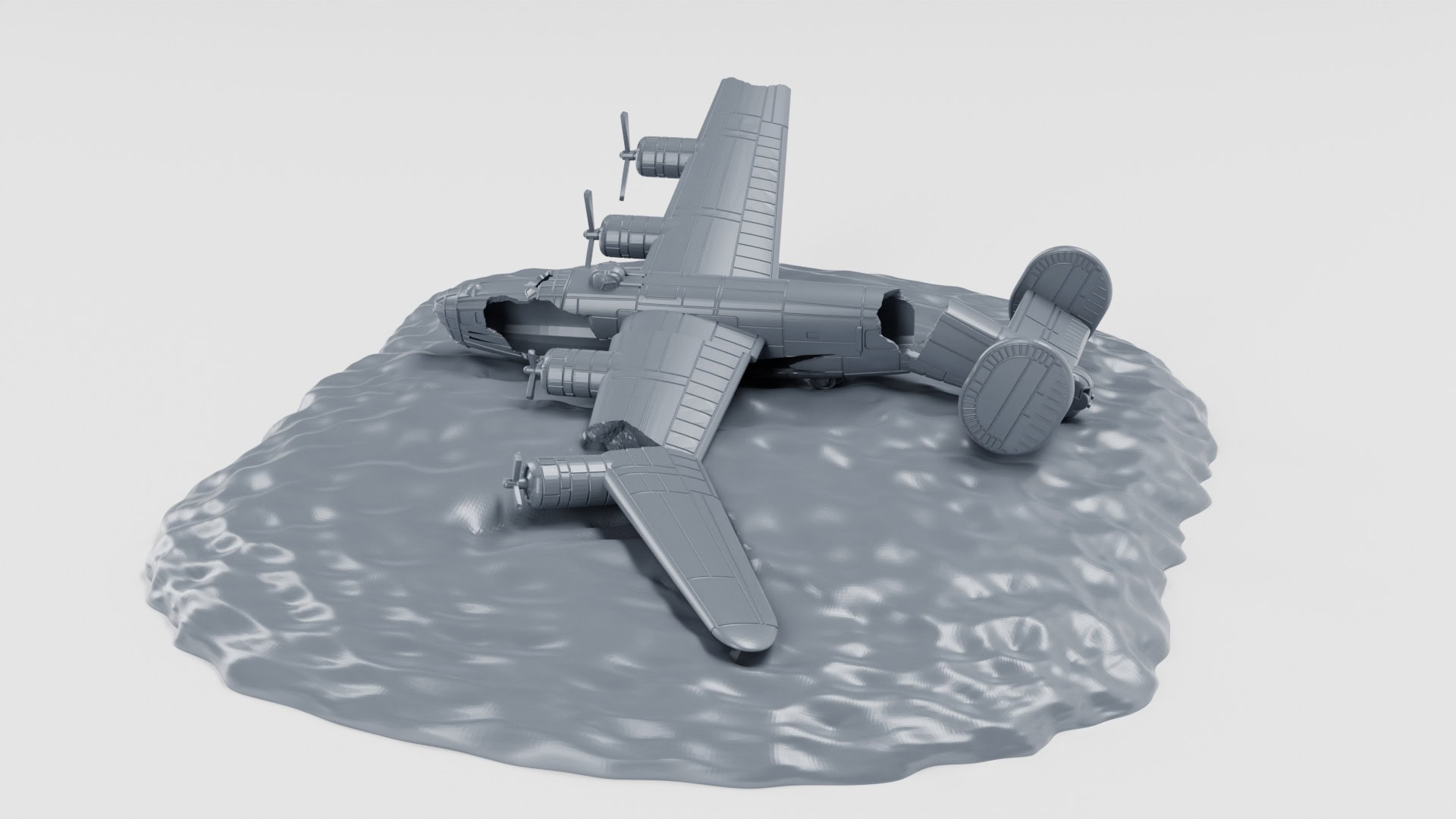Crashed Aircarft - Consolidated B-24D Liberator (WW2, scale 1:200) by ...