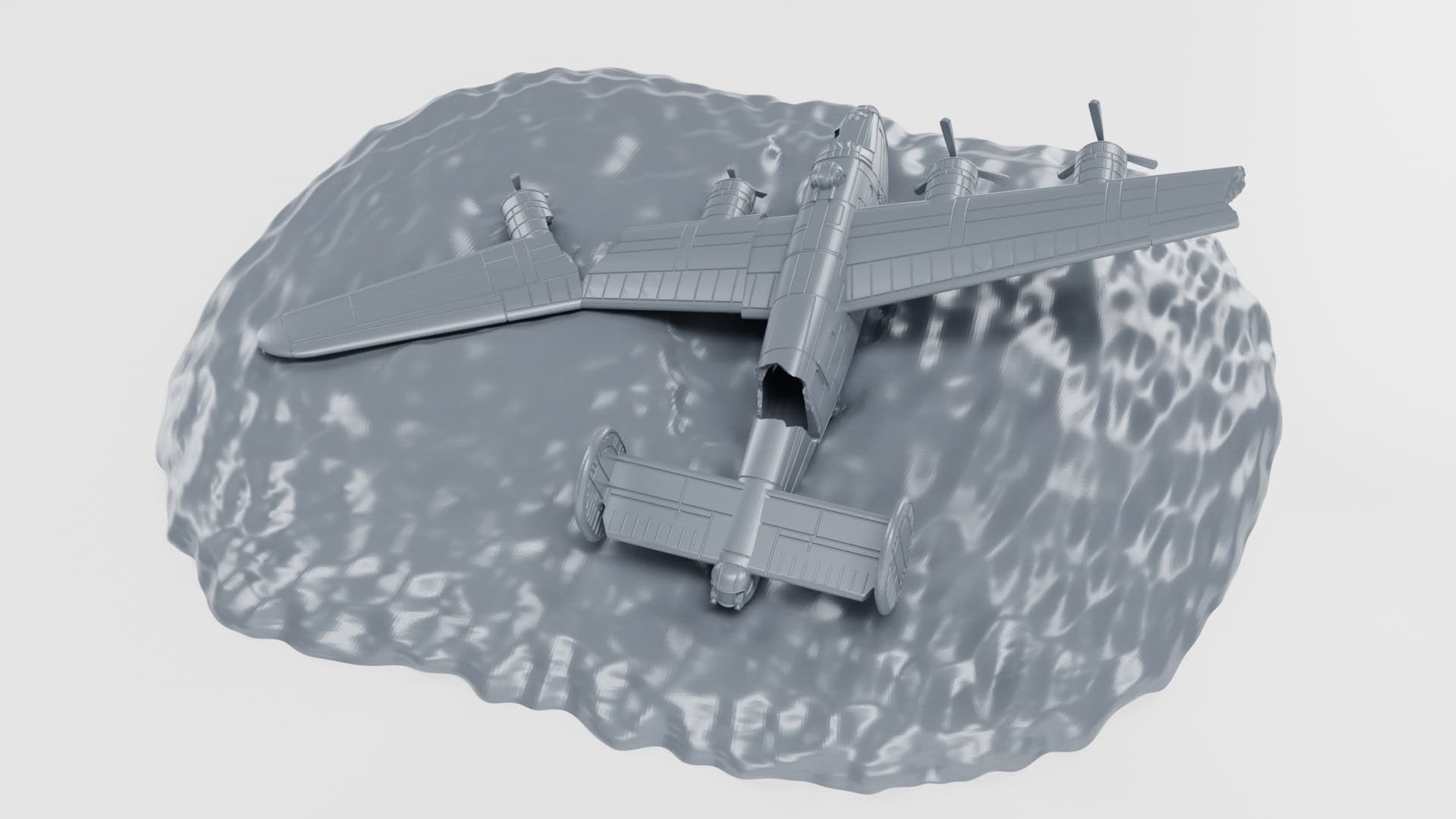 Crashed Aircarft - Consolidated B-24D Liberator (WW2, scale 1:200) by ...