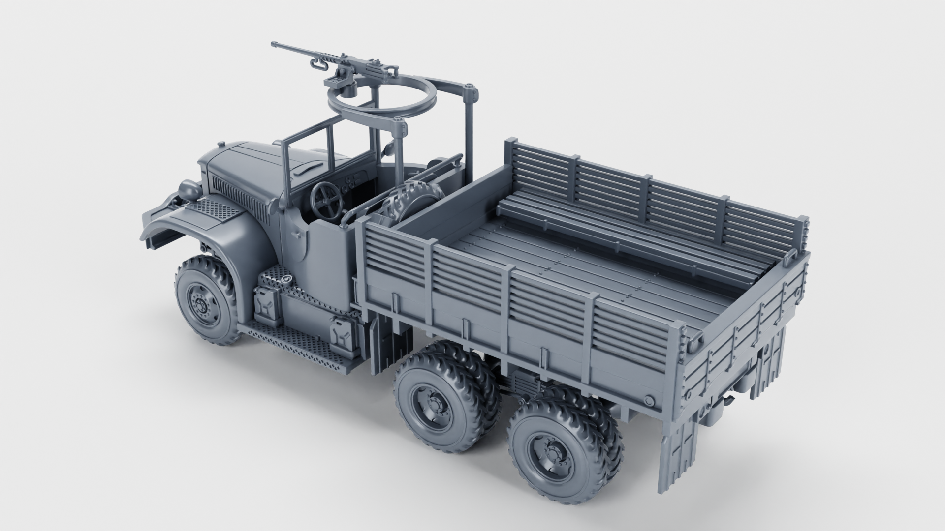 Diamond T969 Cargo with open cab and HMG (US, WW2) by Wargame3D ...