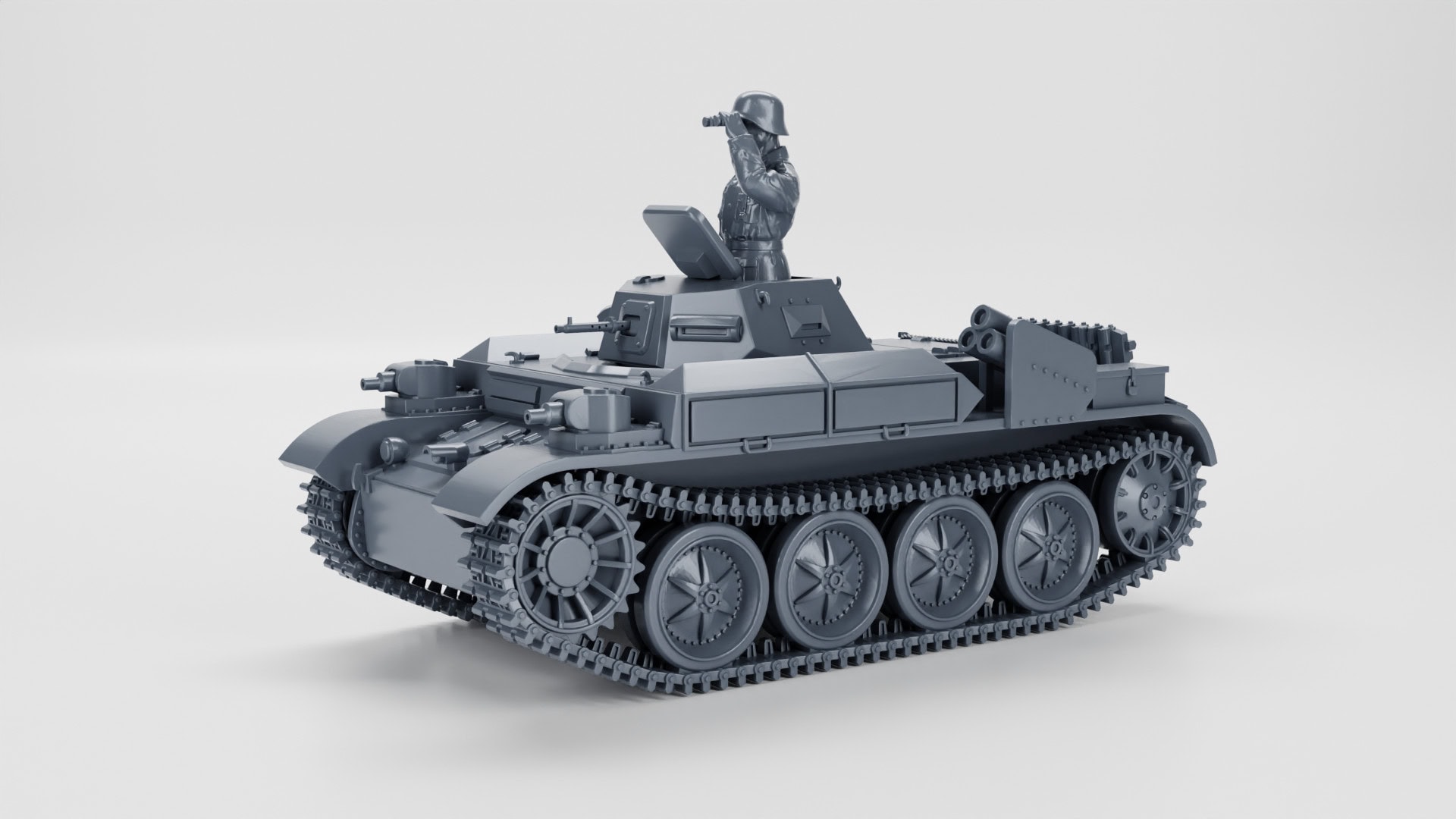 Flammpanzer II Ausf.A (Sd.Kfz.122) + 3 Tankmen (Germany, WW2) by ...