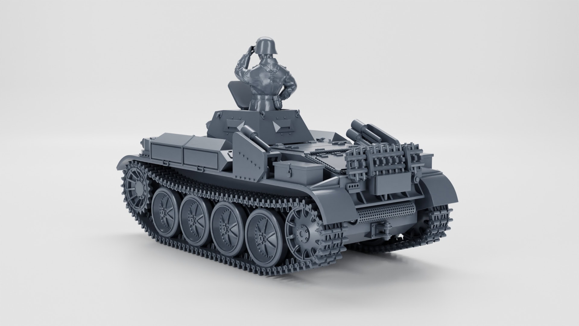 Flammpanzer II Ausf.A (Sd.Kfz.122) + 3 Tankmen (Germany, WW2) by ...