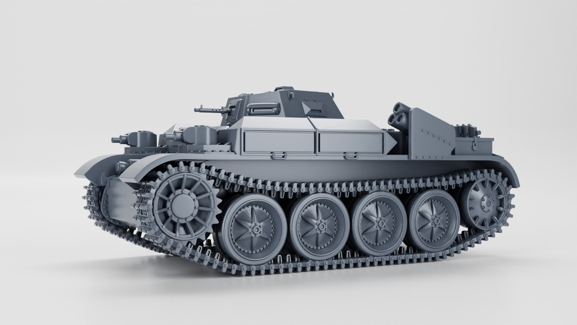 Flammpanzer II Ausf.A (Sd.Kfz.122) + 3 Tankmen (Germany, WW2) by ...
