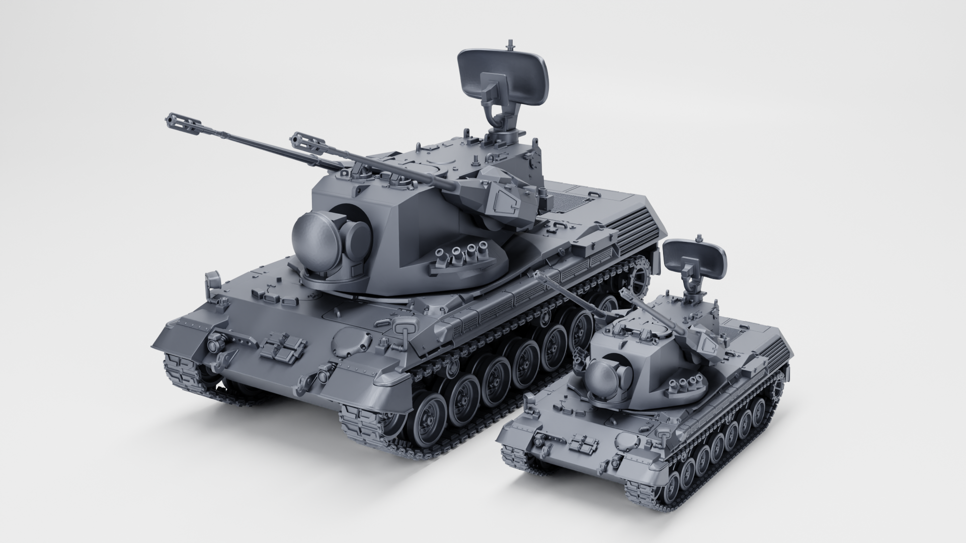 Flakpanzer Gepard SPAAG (Germany, Cold war) (scale 1:56 and 1:100) by ...