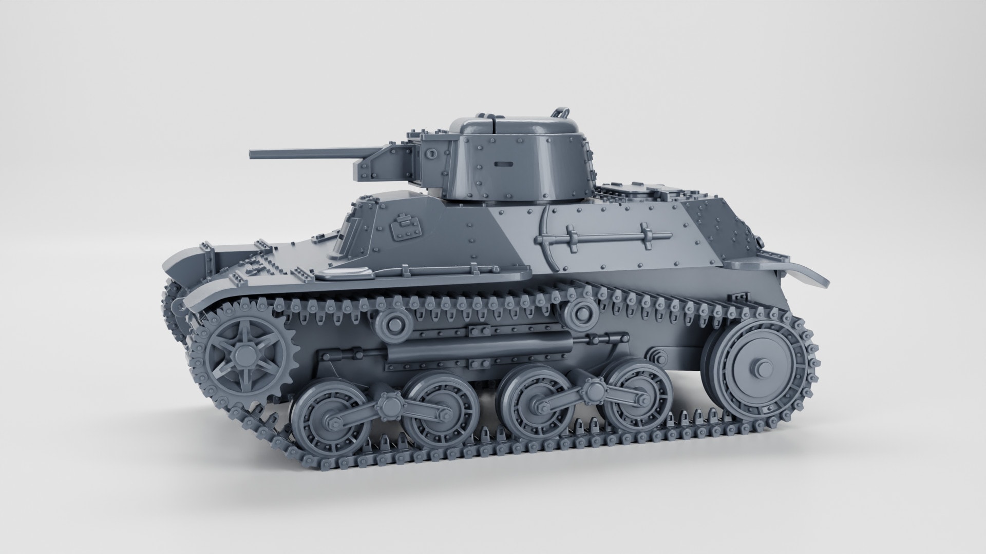 Type 97 Te-Ke Tankette + 2 Tankmen (Japan, WW2) by Wargame3D - Wargaming3D