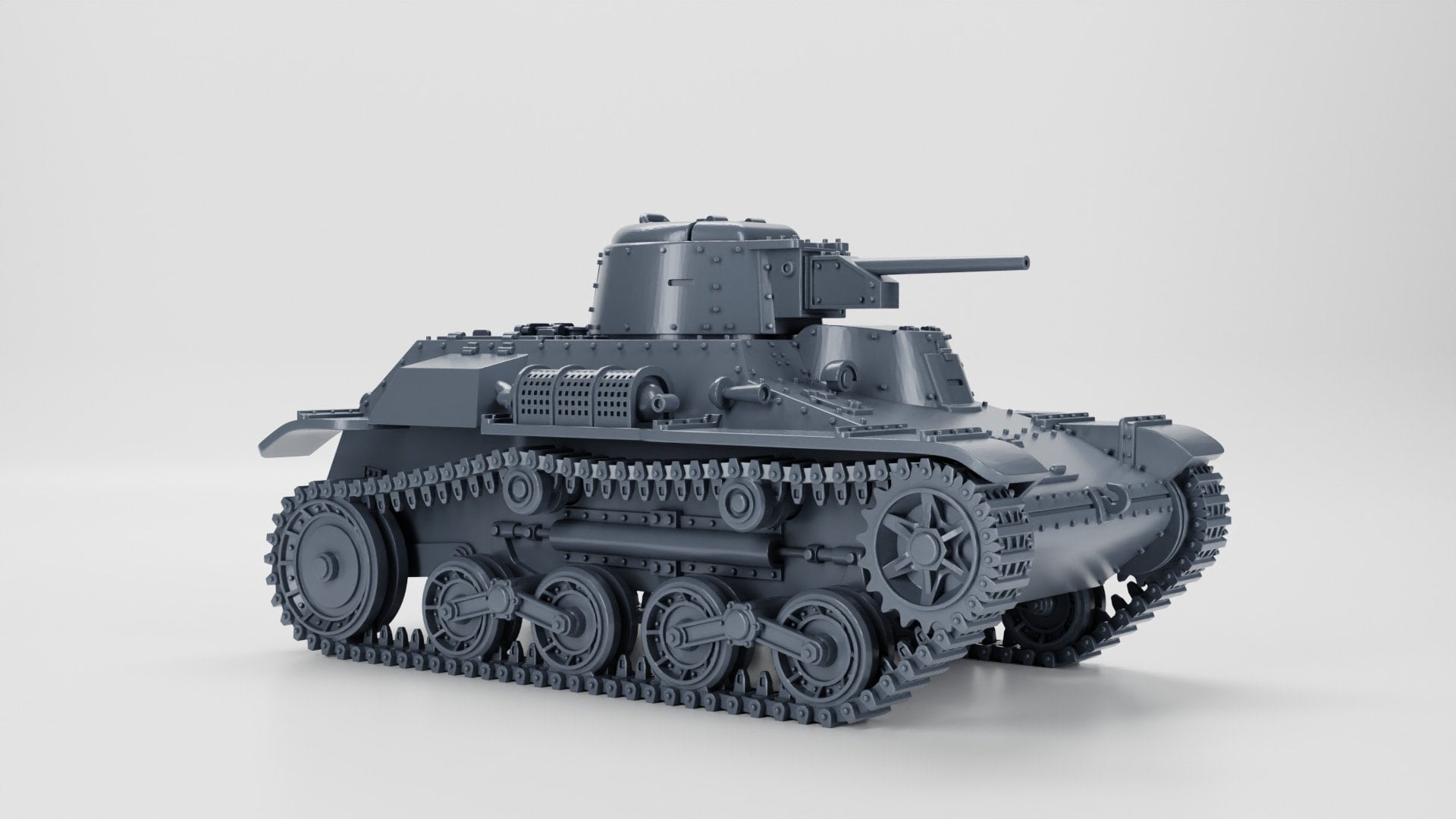 Type 97 Te-Ke Tankette + 2 Tankmen (Japan, WW2) by Wargame3D - Wargaming3D