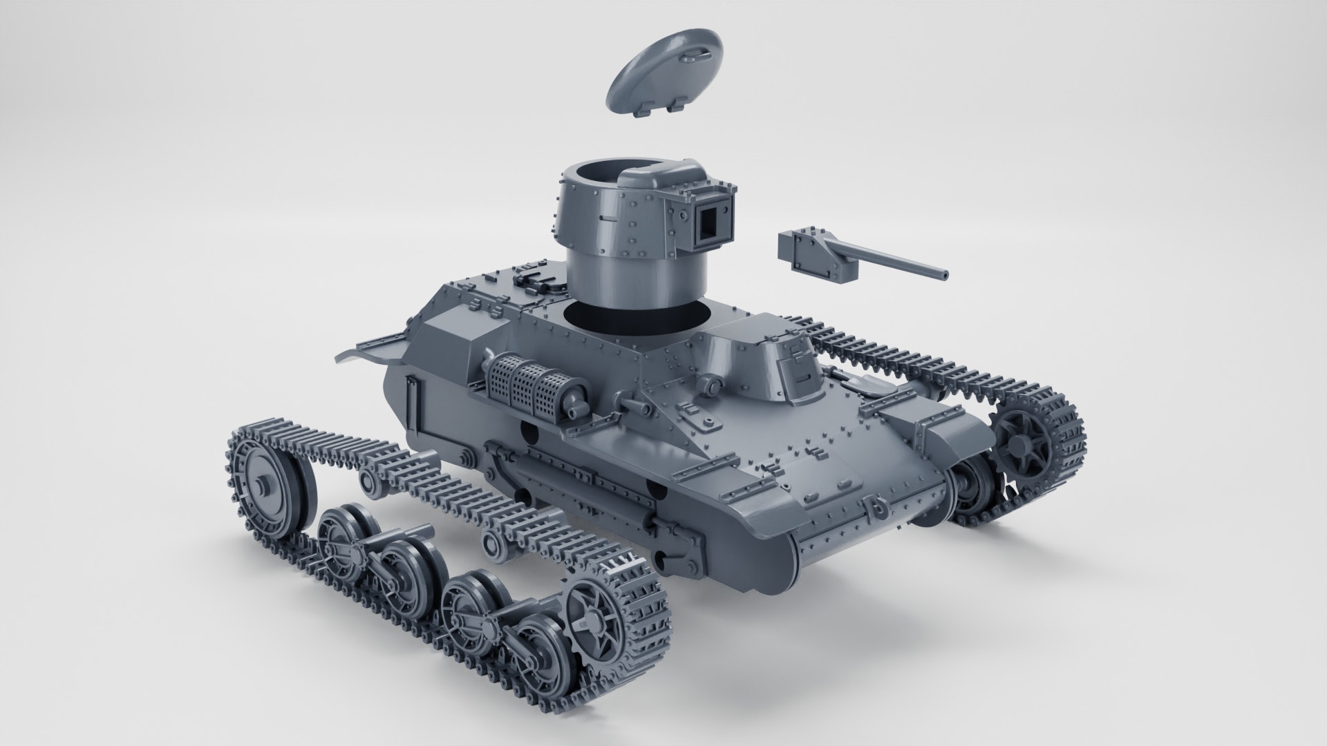 Type 97 Te-Ke Tankette + 2 Tankmen (Japan, WW2) by Wargame3D - Wargaming3D