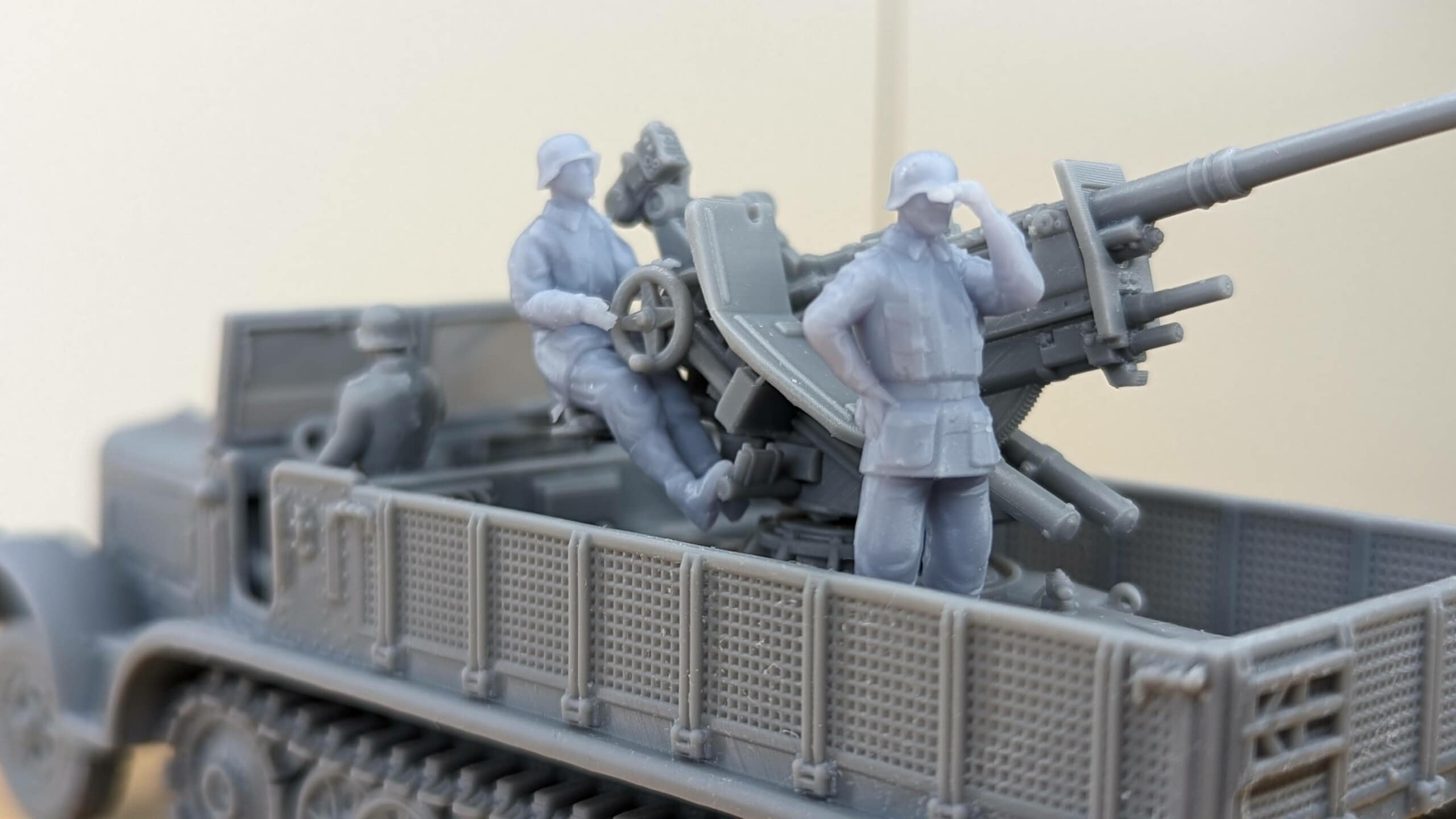 Half-track Sd.Kfz.7/2 with 3.7cm Flak37 + Crewmen (Germany, WW2) by ...