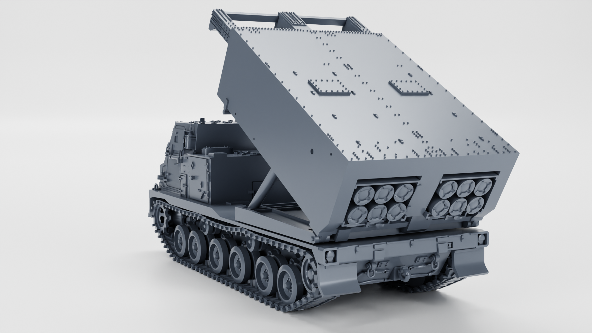 M270 MLRS (Multiple Launch Rocket System) (US, Cold War) (1:56 and 1: ...