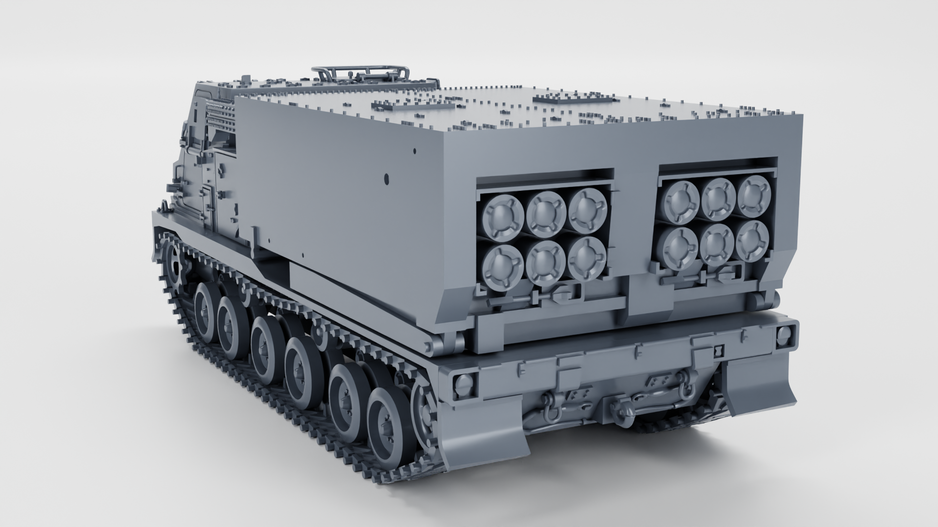 M270 MLRS (Multiple Launch Rocket System) (US, Cold War) (1:56 and 1: ...