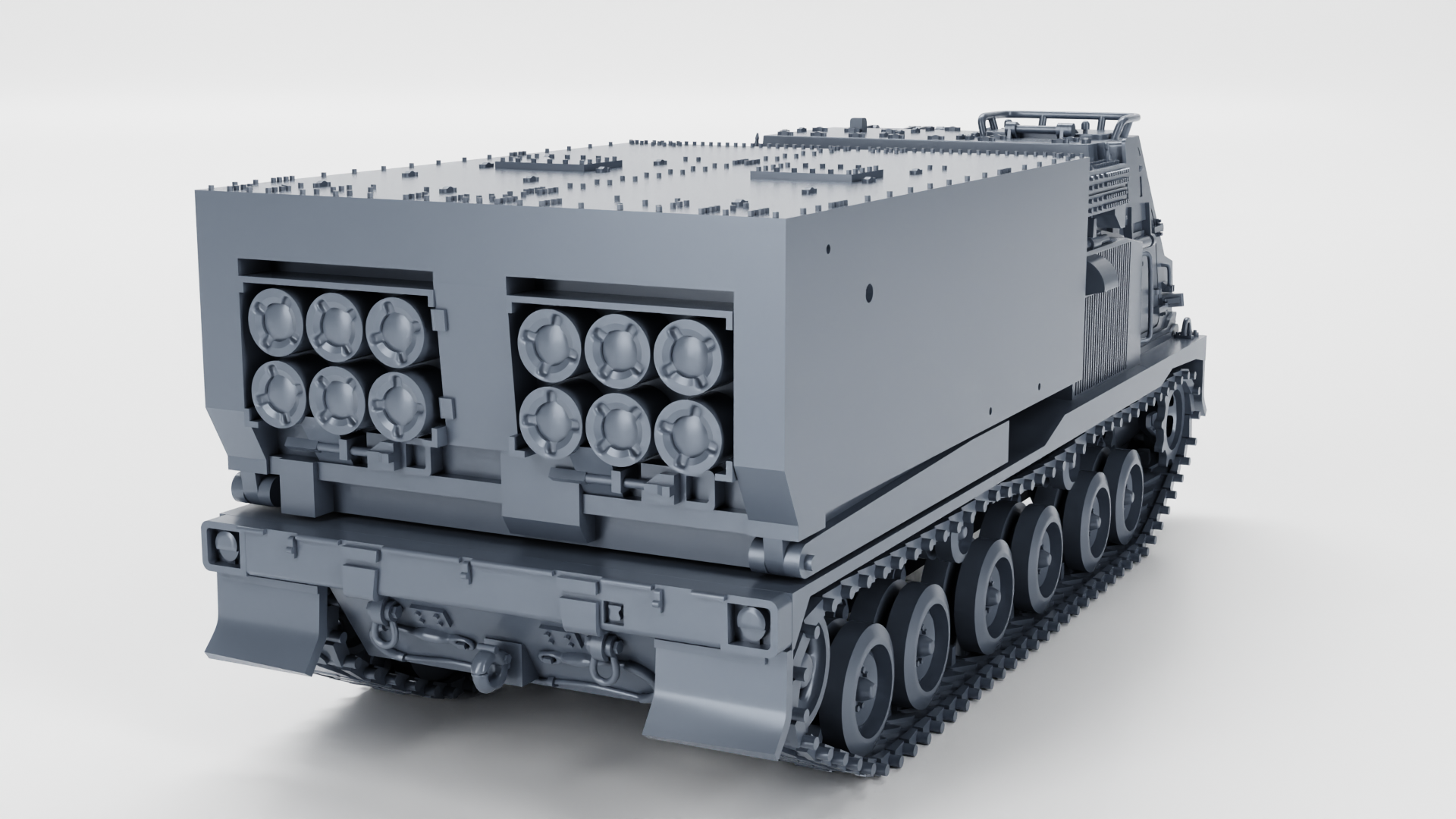 M270 MLRS (Multiple Launch Rocket System) (US, Cold War) (1:56 and 1: ...