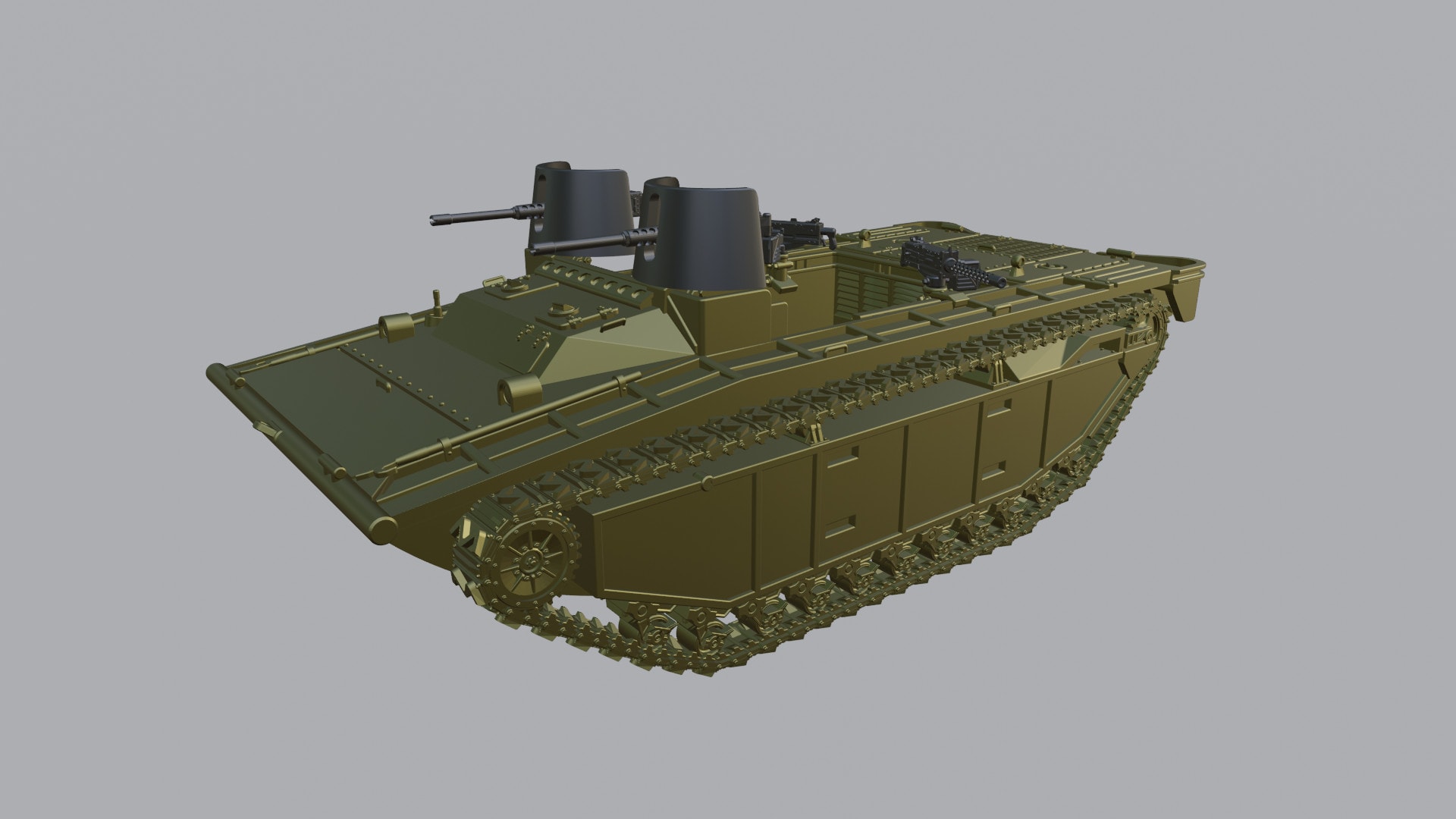 LVT-2(A) Buffalo II (Amphibious, US, WW2) by Wargame3D - Wargaming3D