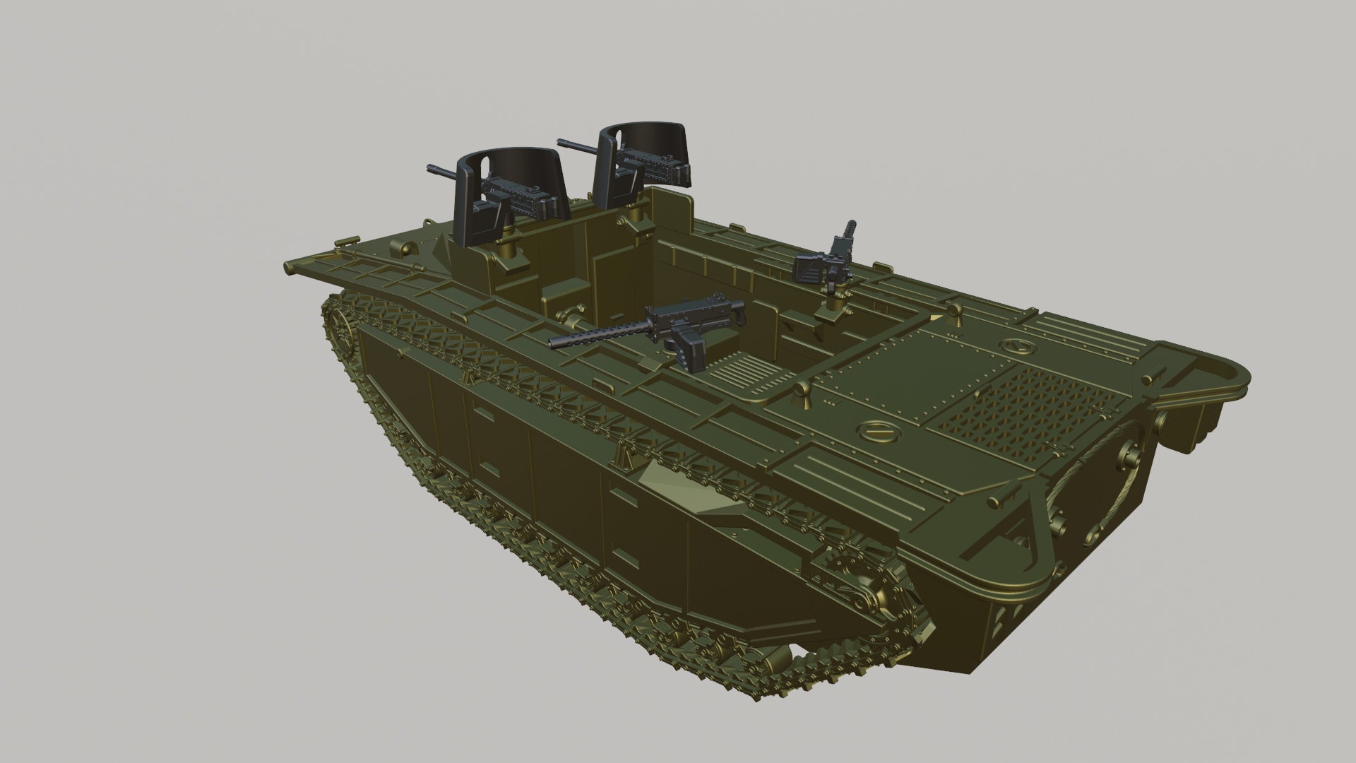 LVT-2(A) Buffalo II (Amphibious, US, WW2) by Wargame3D - Wargaming3D
