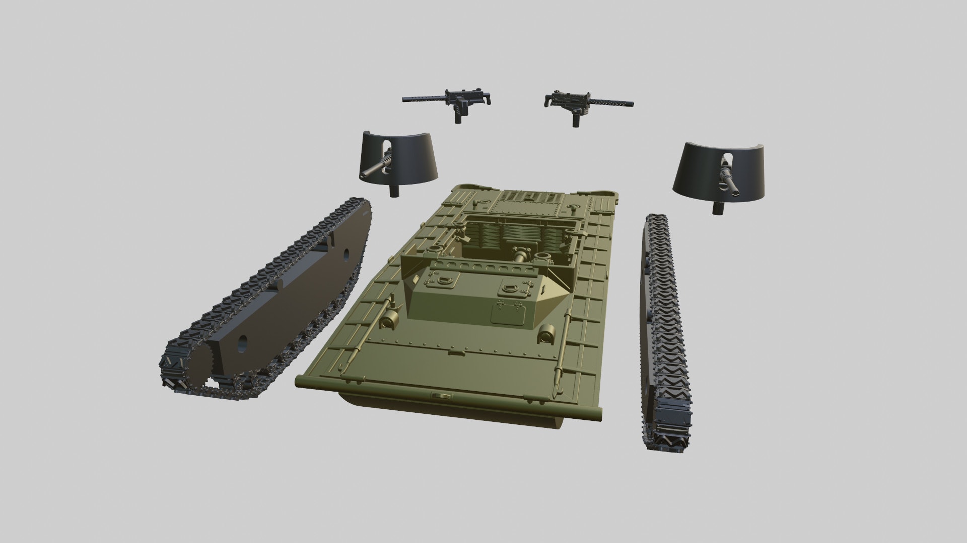 LVT-2(A) Buffalo II (Amphibious, US, WW2) by Wargame3D - Wargaming3D