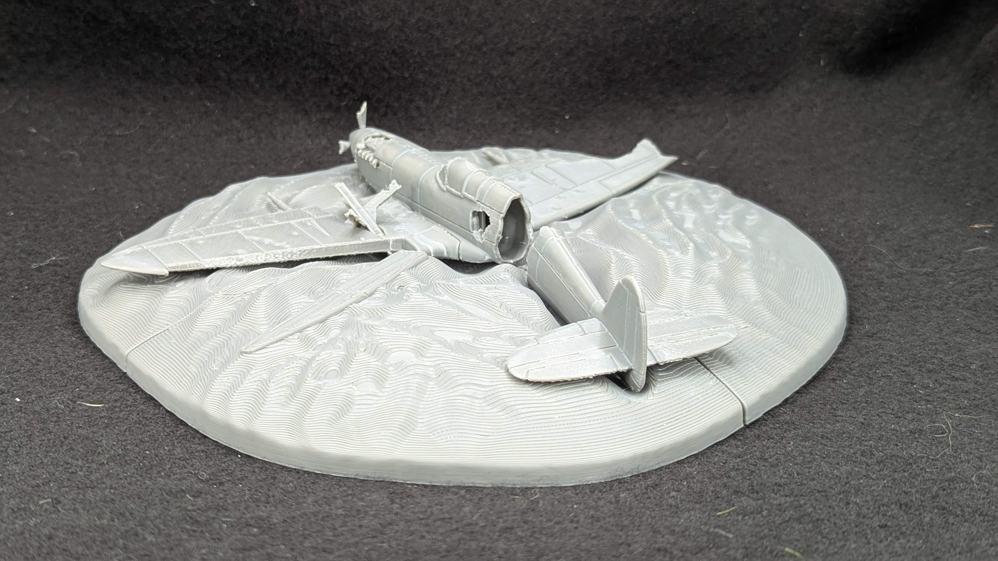 Destroyed Spitfire Mk.IX (UK, WW2) (scale 1:56) by Wargame3D - Wargaming3D