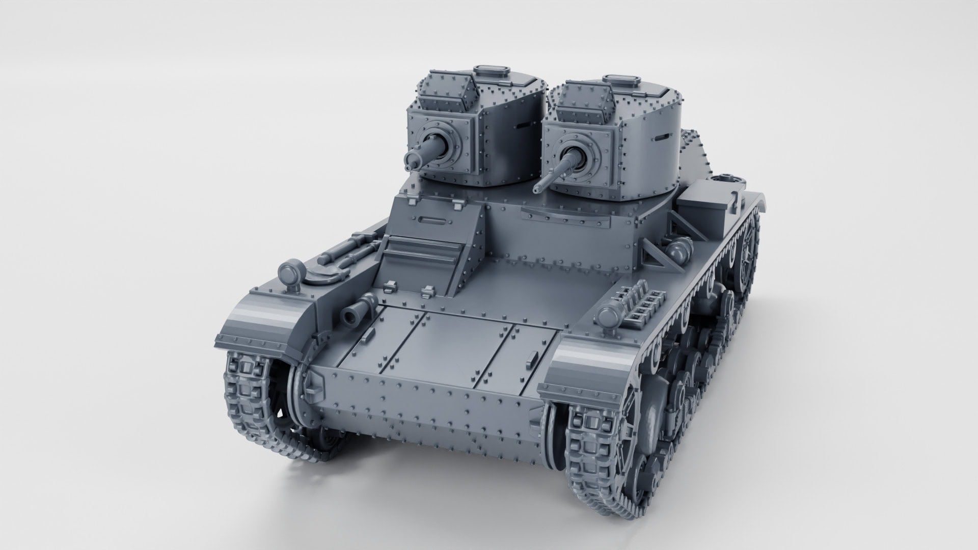 Light Tank 7TP dw (twin turret) (Poland, WW2) by Wargame3D - Wargaming3D