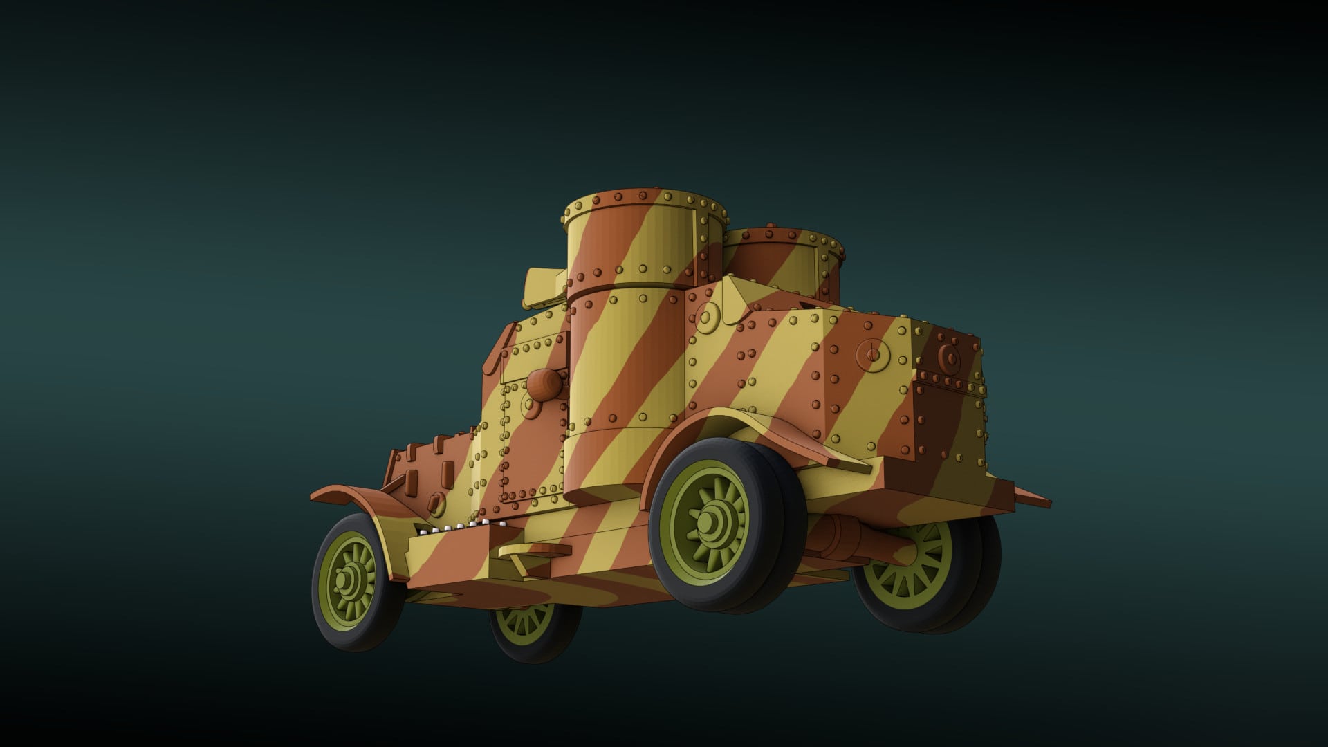 Austin armoured car (WW1, British Empire) by Wargame3D - Wargaming3D