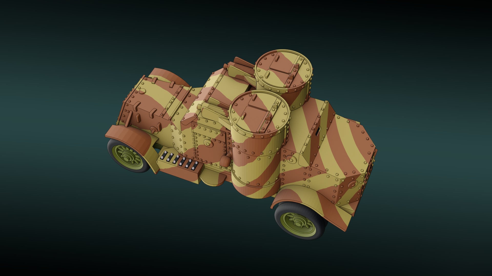 Austin armoured car (WW1, British Empire) by Wargame3D - Wargaming3D