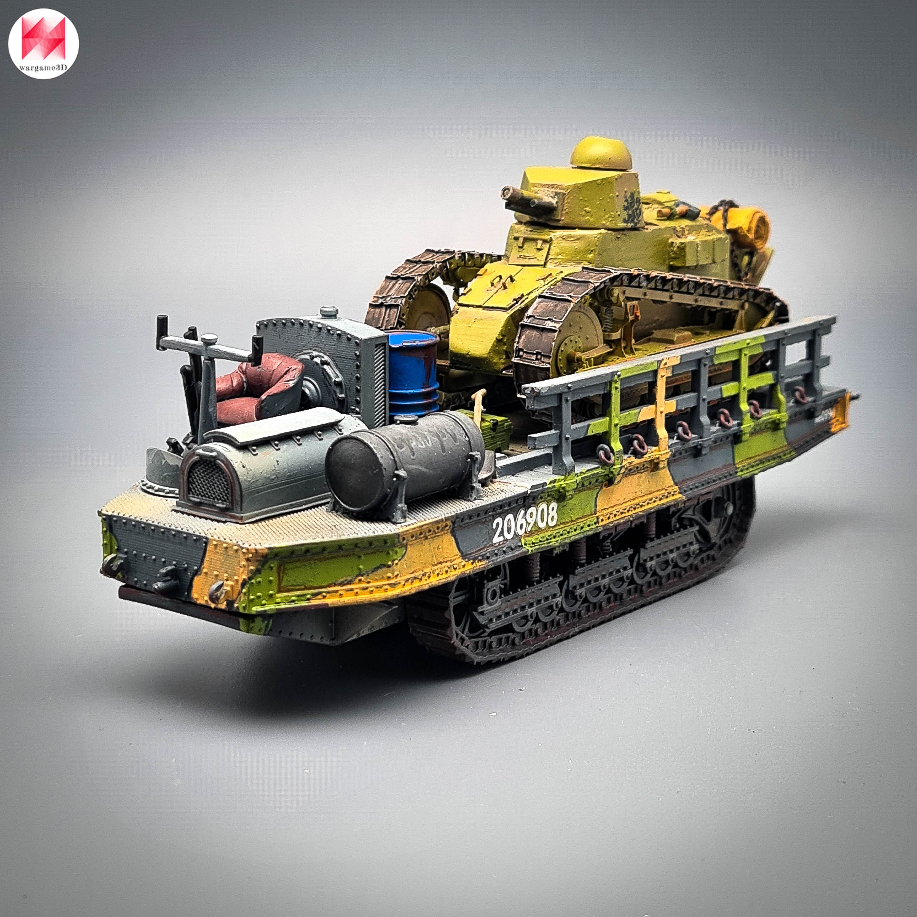 Renault FP artillery tractor (1:72, France, WW1) by Wargame3D - Wargaming3D