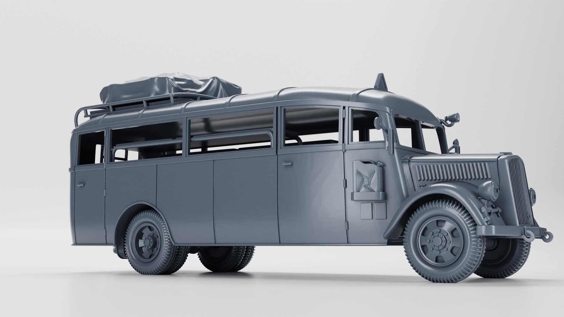Opel Blitz Ambulance Bus (3.6S Omnibus) (Germany, WW2) by Wargame3D ...