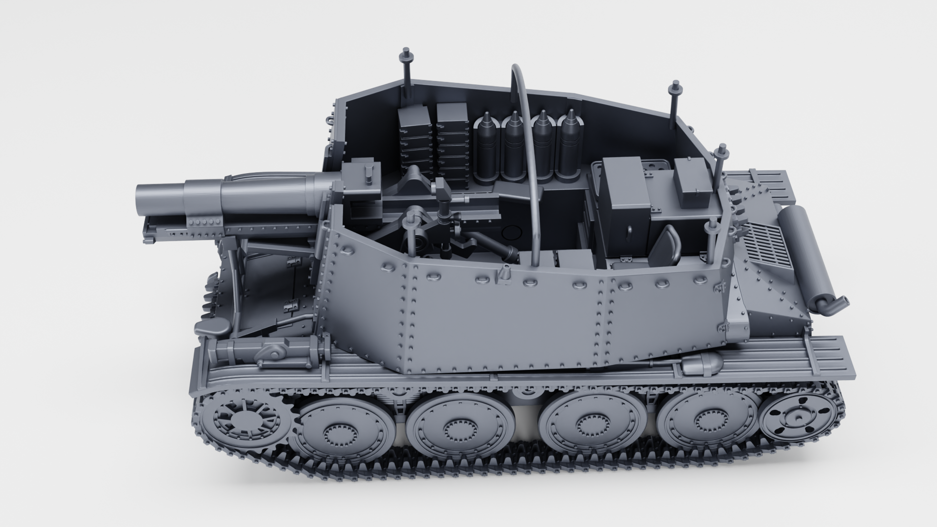 sIG 33 auf Panzer 38(t) Ausf.H Grille (Germany, WW2) by Wargame3D ...
