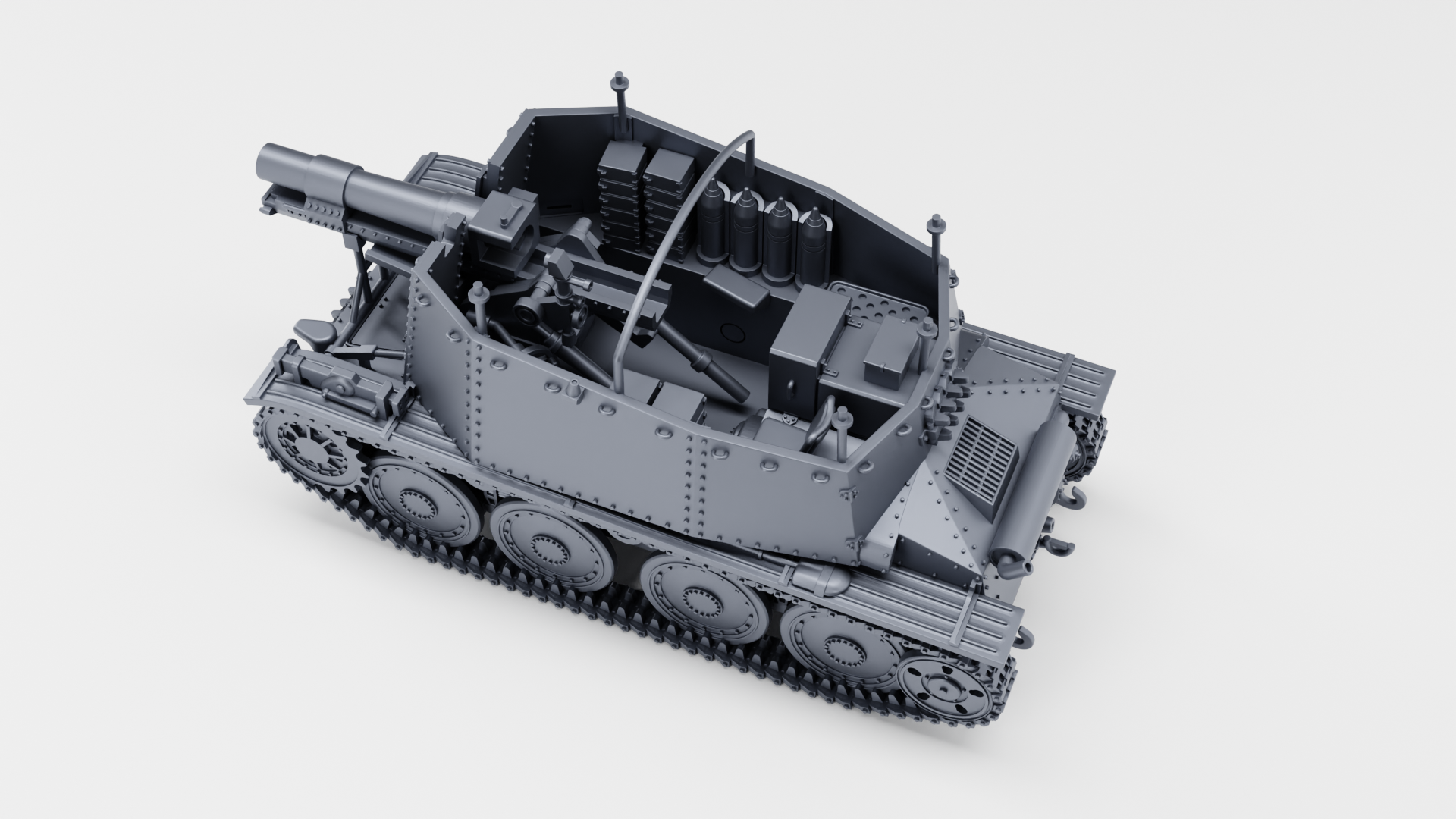 sIG 33 auf Panzer 38(t) Ausf.H Grille (Germany, WW2) by Wargame3D ...