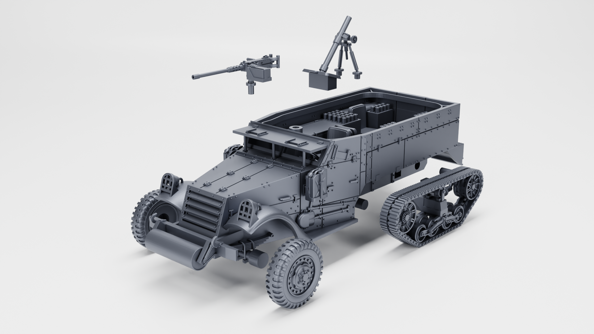 M4 Half-track Mortar Carrier (US, WW2) by Wargame3D - Wargaming3D