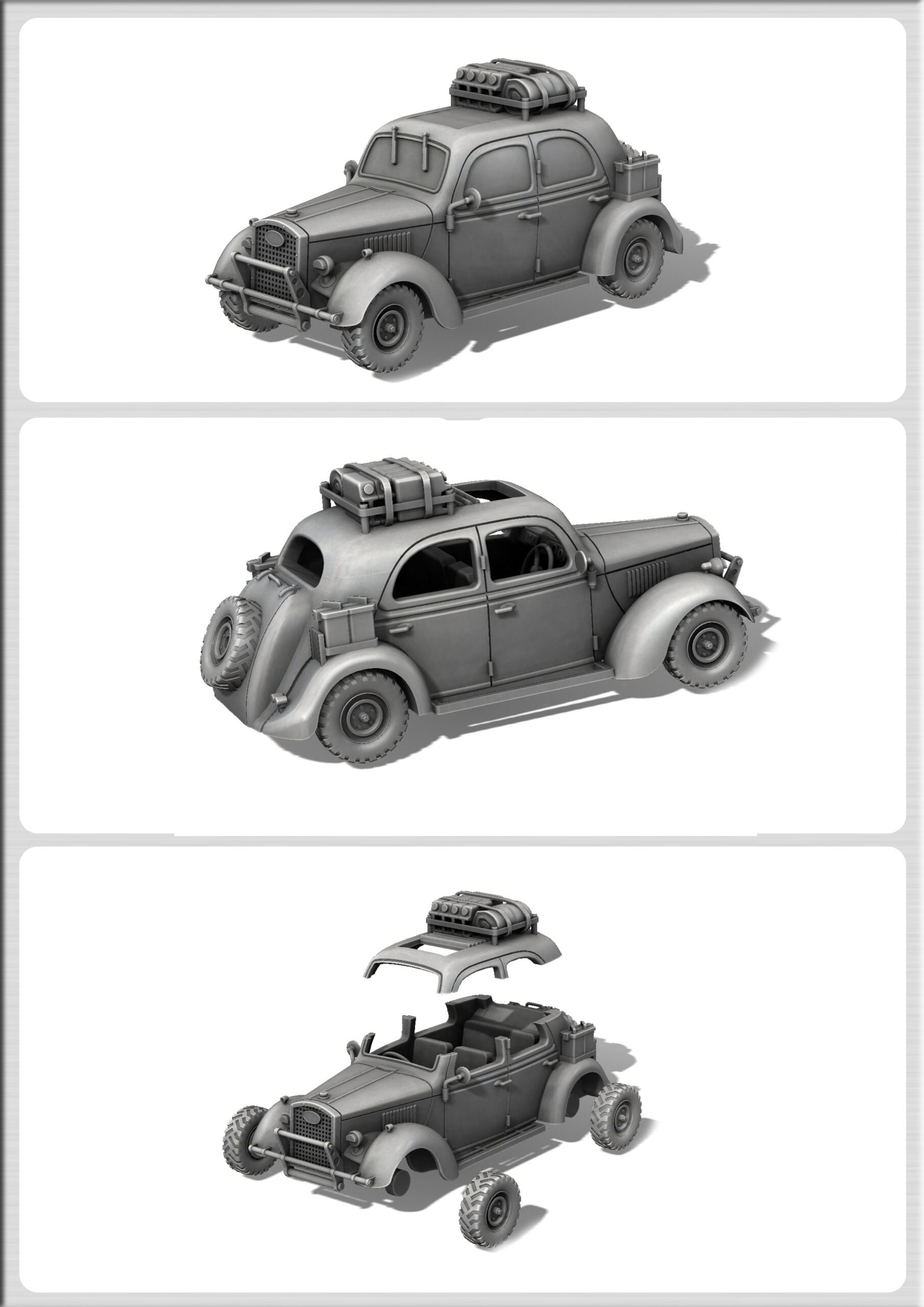 Ford WOA1 staff car (UK, WW2) by Wargame3D - Wargaming3D