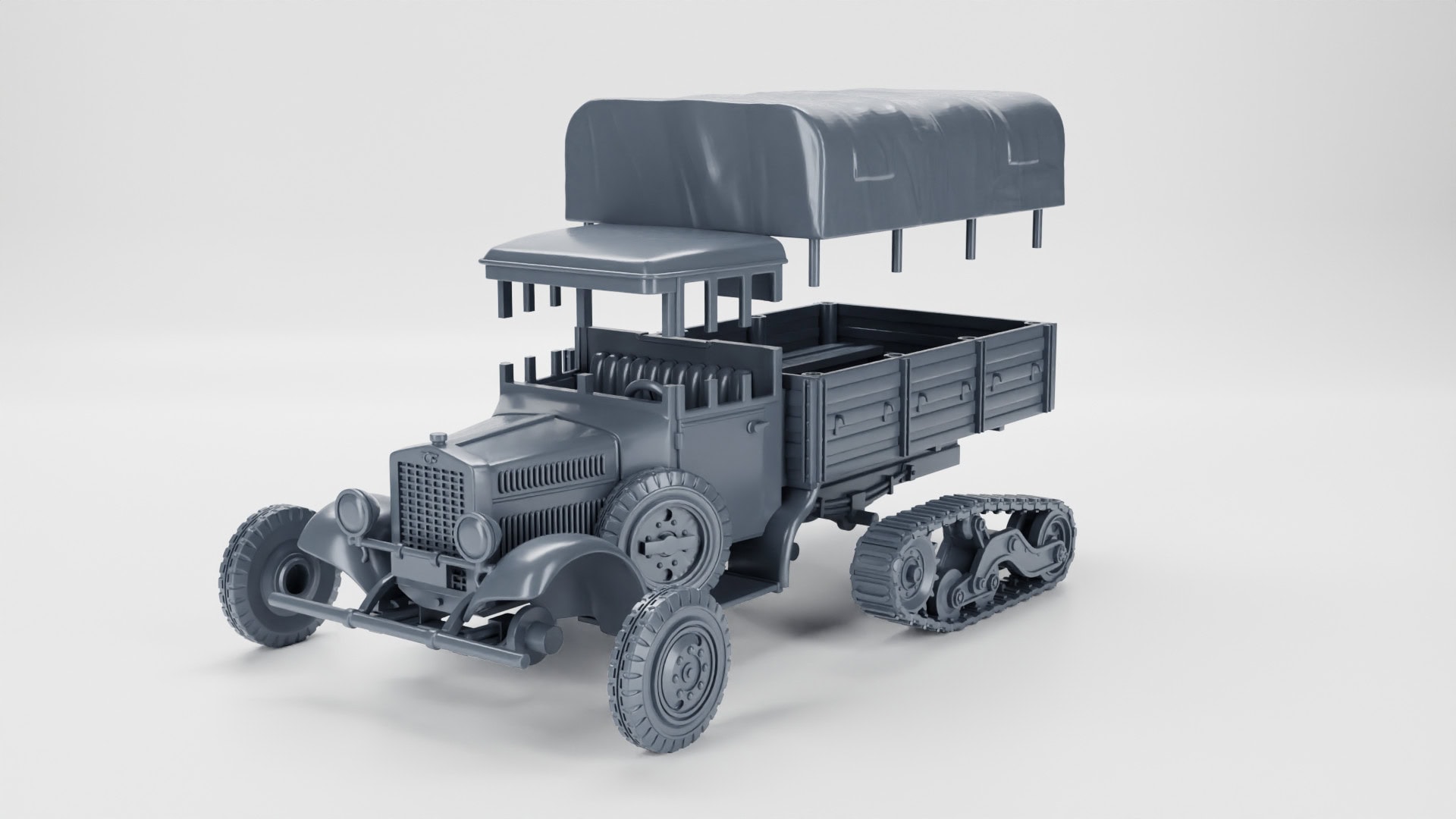 Artillery tractor C4P (Half-track Wz.34) (Poland, WW2) by Wargame3D ...