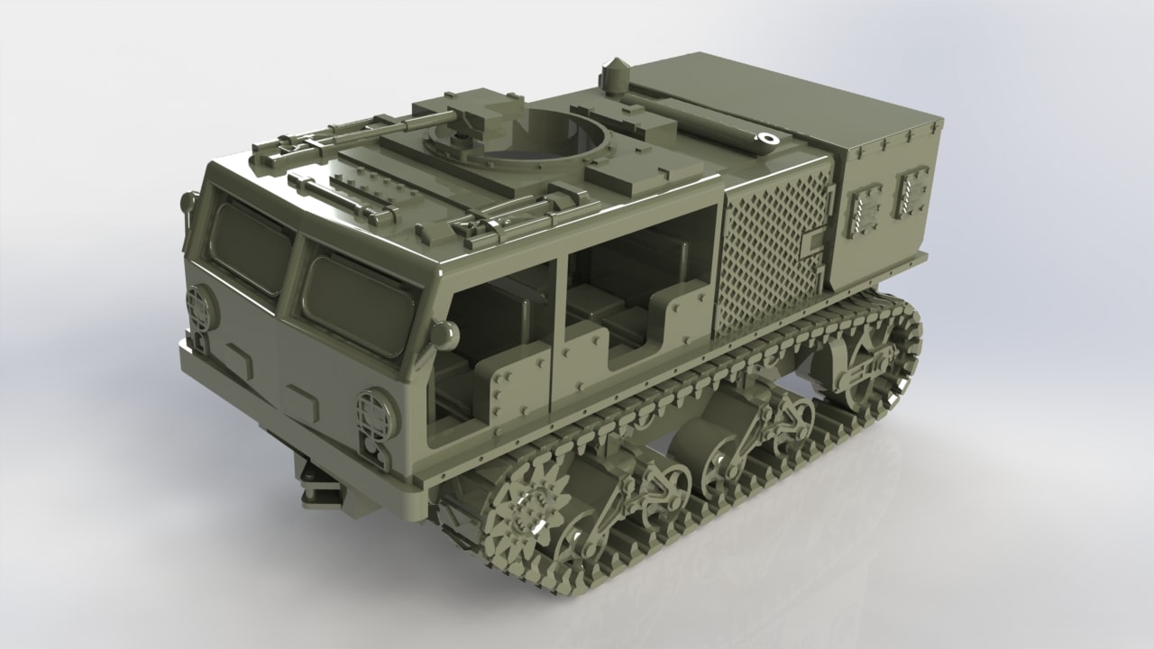 M4 high speed tractor (USA, WW2, D-day) by Wargame3D - Wargaming3D
