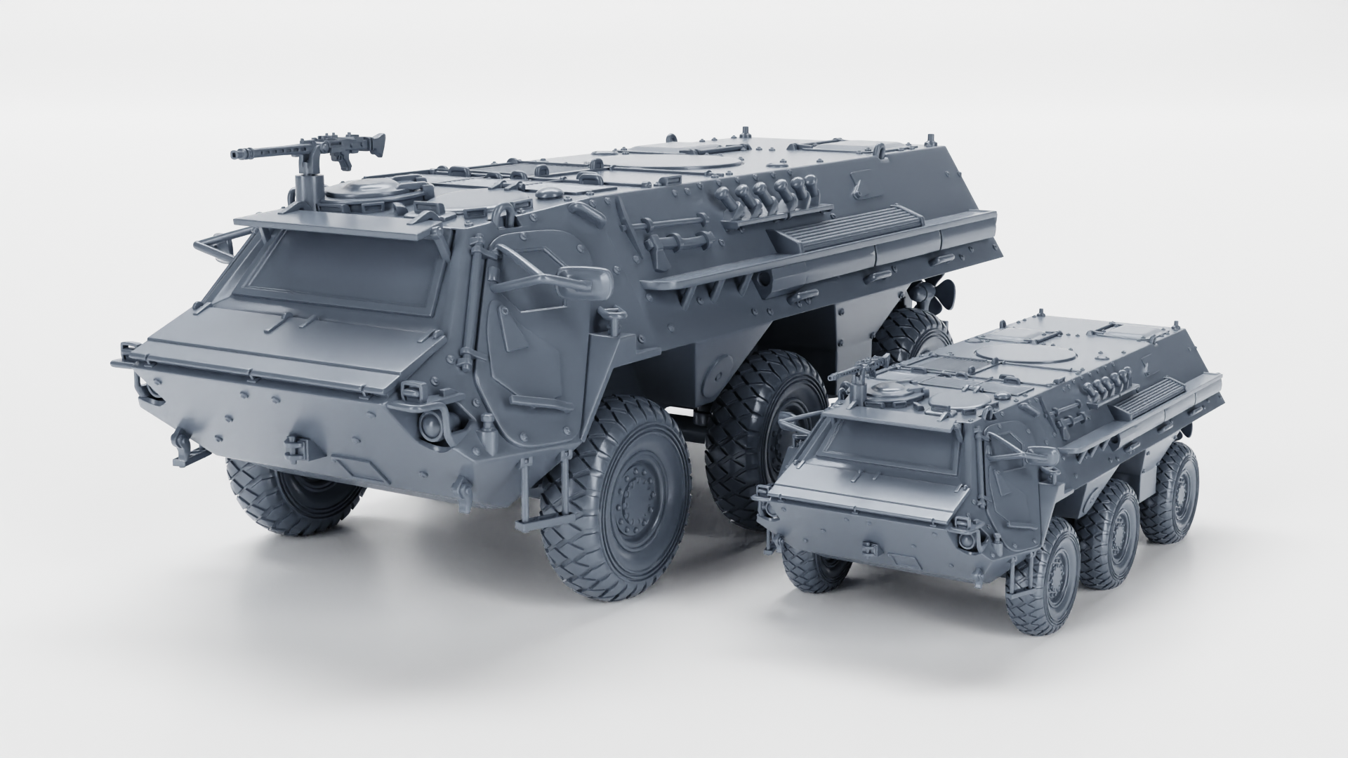 TPz Fuchs 6x6 APC (Germany, Cold war) (scale 1:56 and 1:100) by ...
