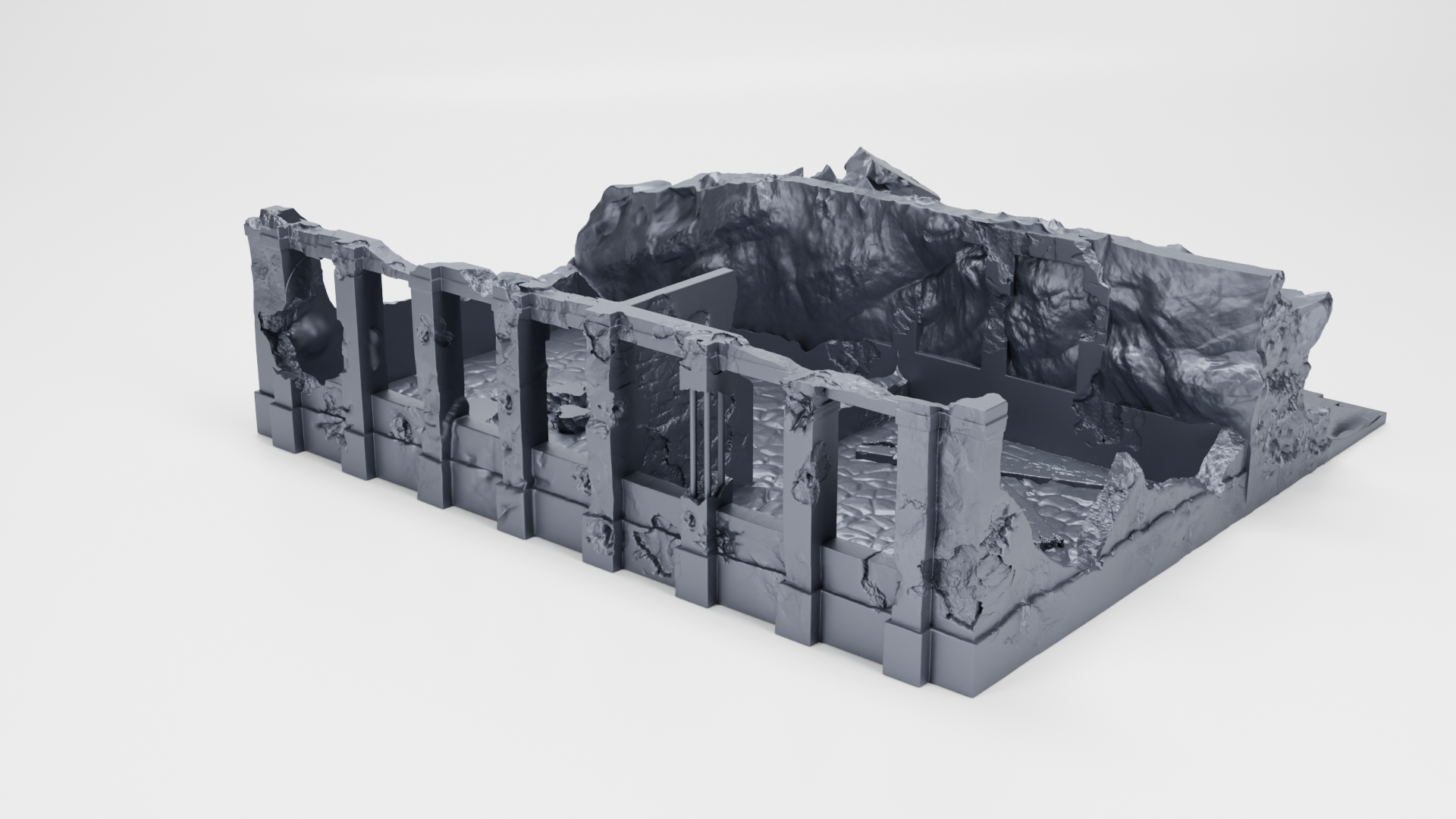 Ruins - wrecked jap barracs (Japan, Okinawa, WW2) by Wargame3D ...