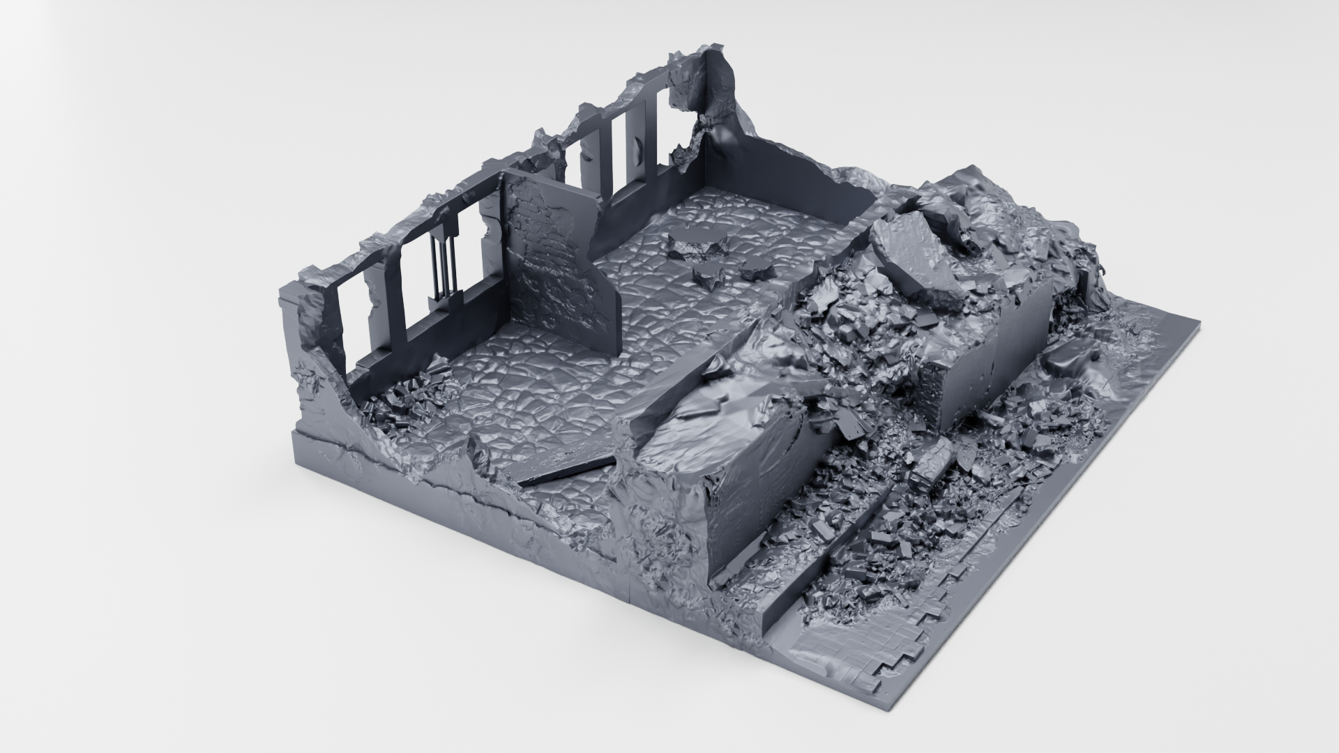 Ruins - wrecked jap barracs (Japan, Okinawa, WW2) by Wargame3D ...