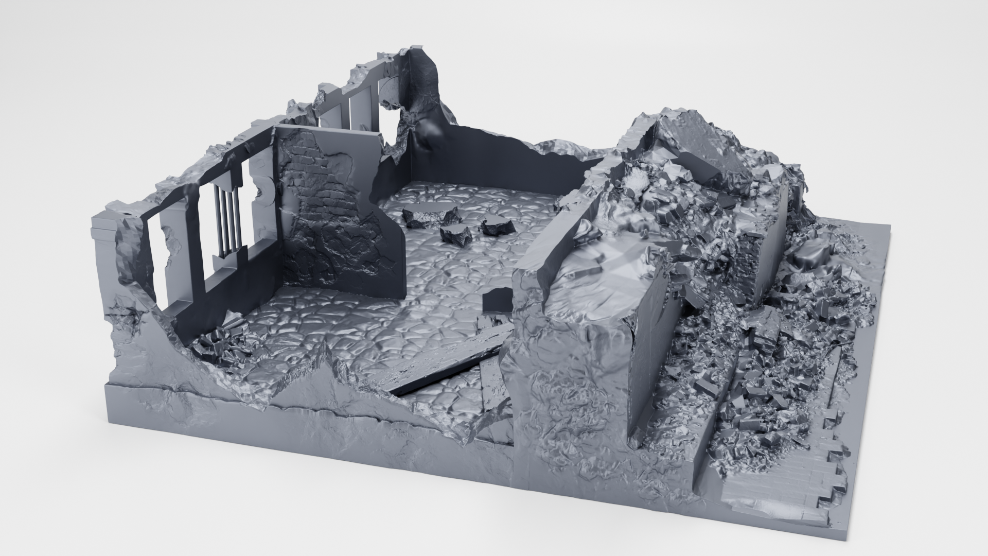 Ruins - wrecked jap barracs (Japan, Okinawa, WW2) by Wargame3D ...