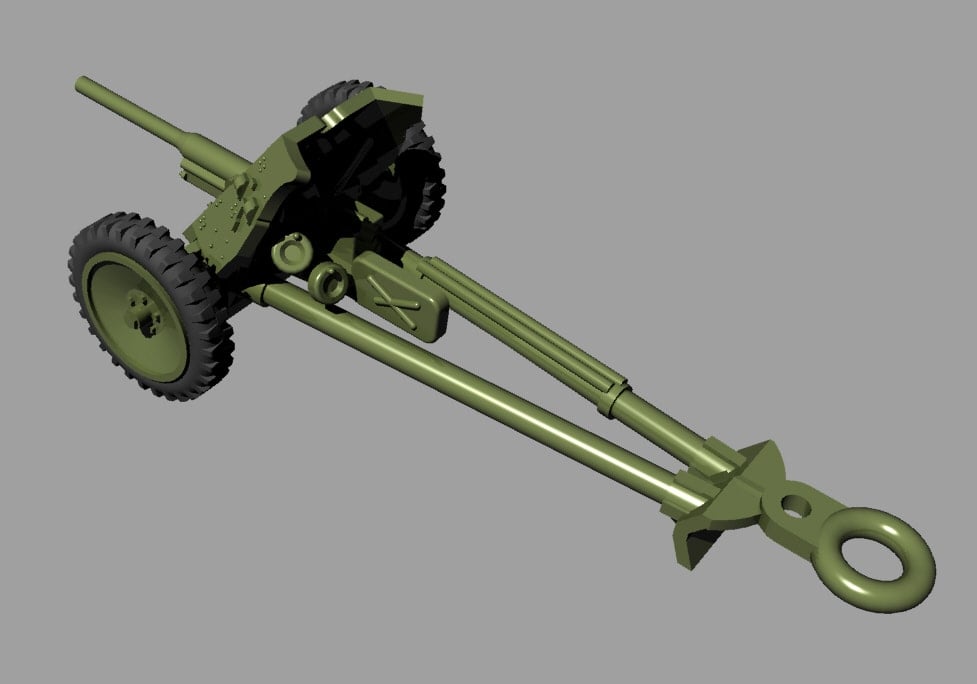 37mm Anti-tank gun Pak 36 (Germany, WW2) by Wargame3D - Wargaming3D