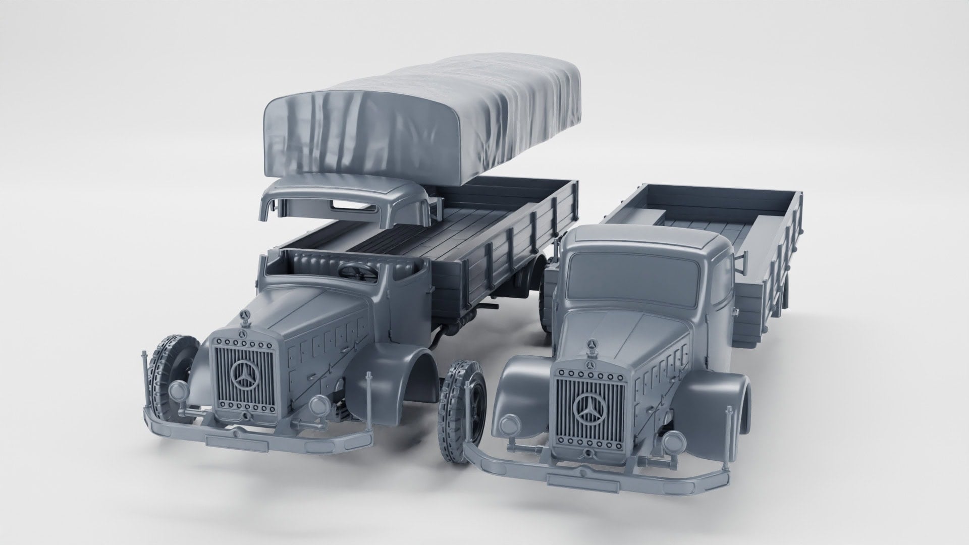 Mercedes-Benz L6500 Heavy truck (Germany, WW2) by Wargame3D - Wargaming3D