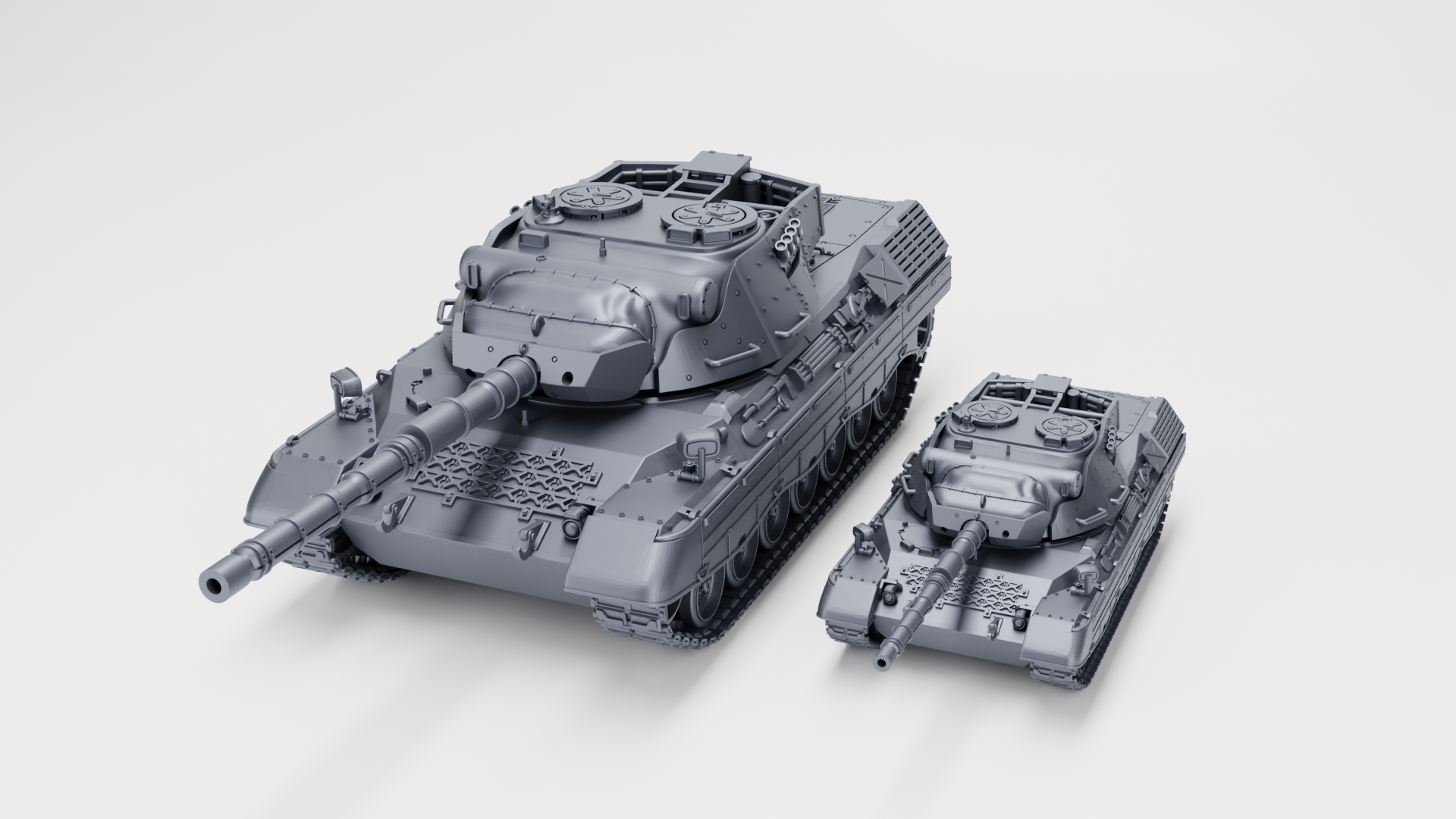 Leopard 1A1 and 1A2 (Germany, Cold war) (scale 1:56 and 1:100) by Wargame3D - Wargaming3D
