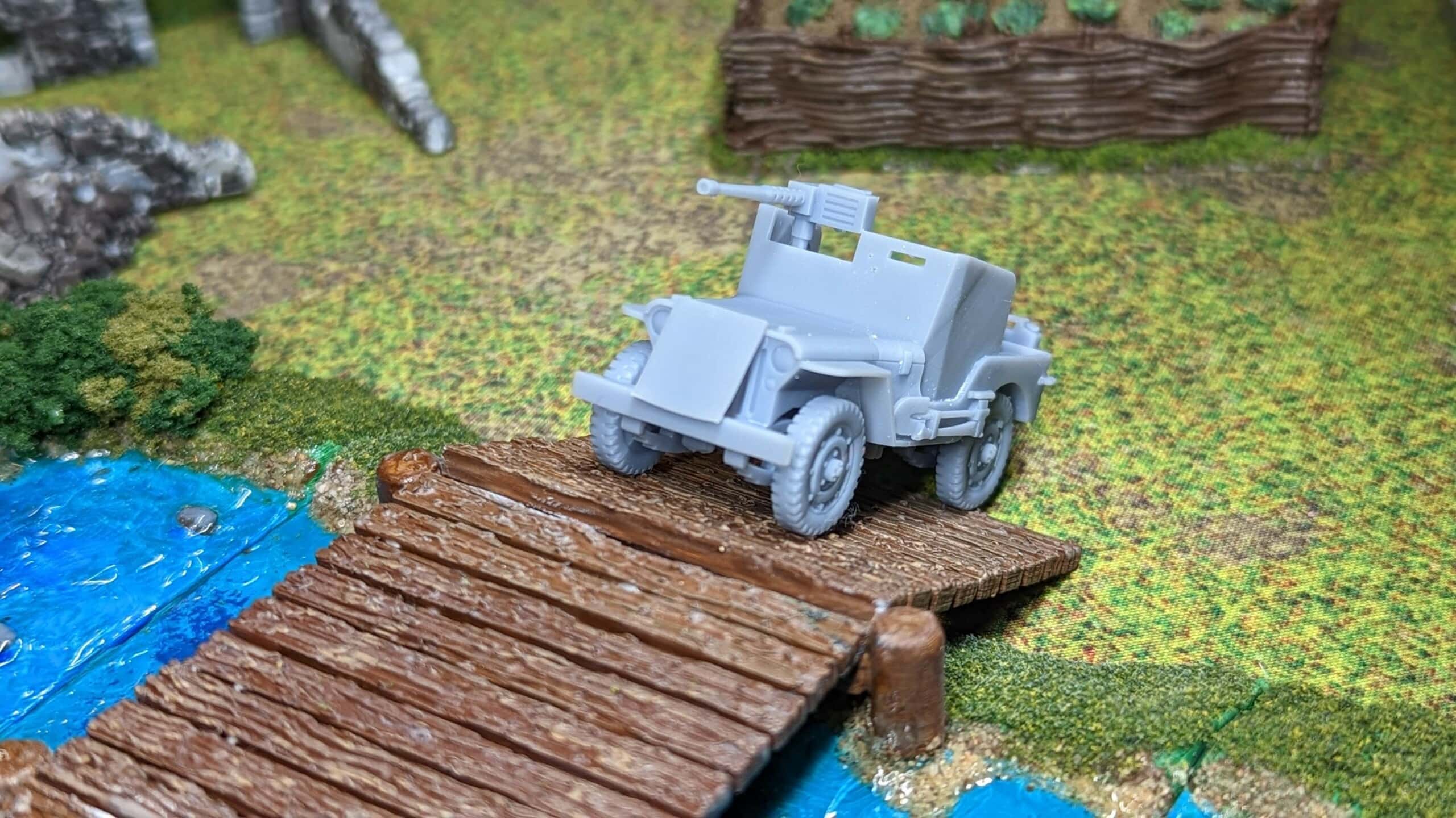 Armored Willys Jeep MB (Ford GPW, 4x4) with machine gun and twin ...