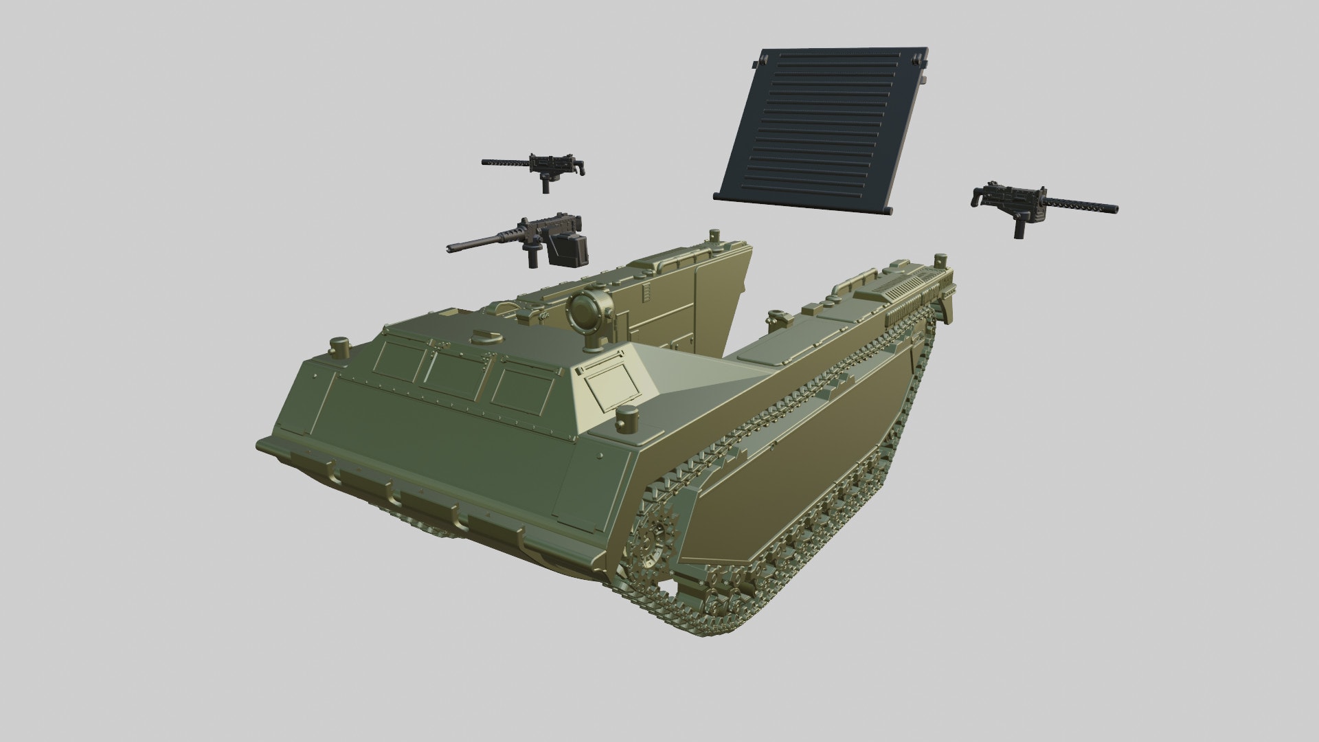 LVT-3 Bushmaster (Amphibious, US, WW2) by Wargame3D - Wargaming3D